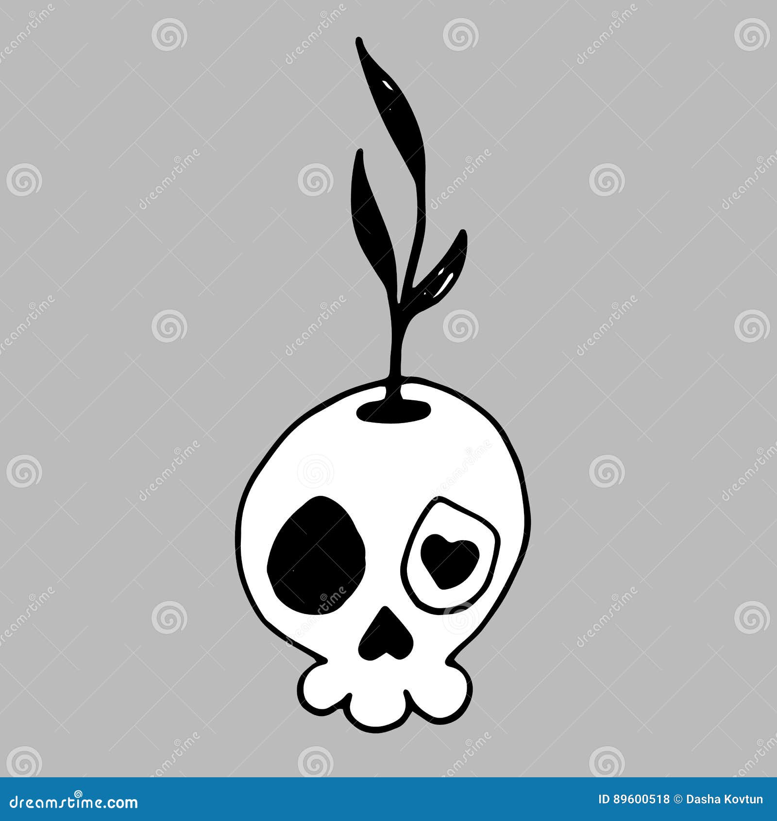 Skull Vector Dead Skeleton Halloween Illustration Cartoon Stock Vector ...