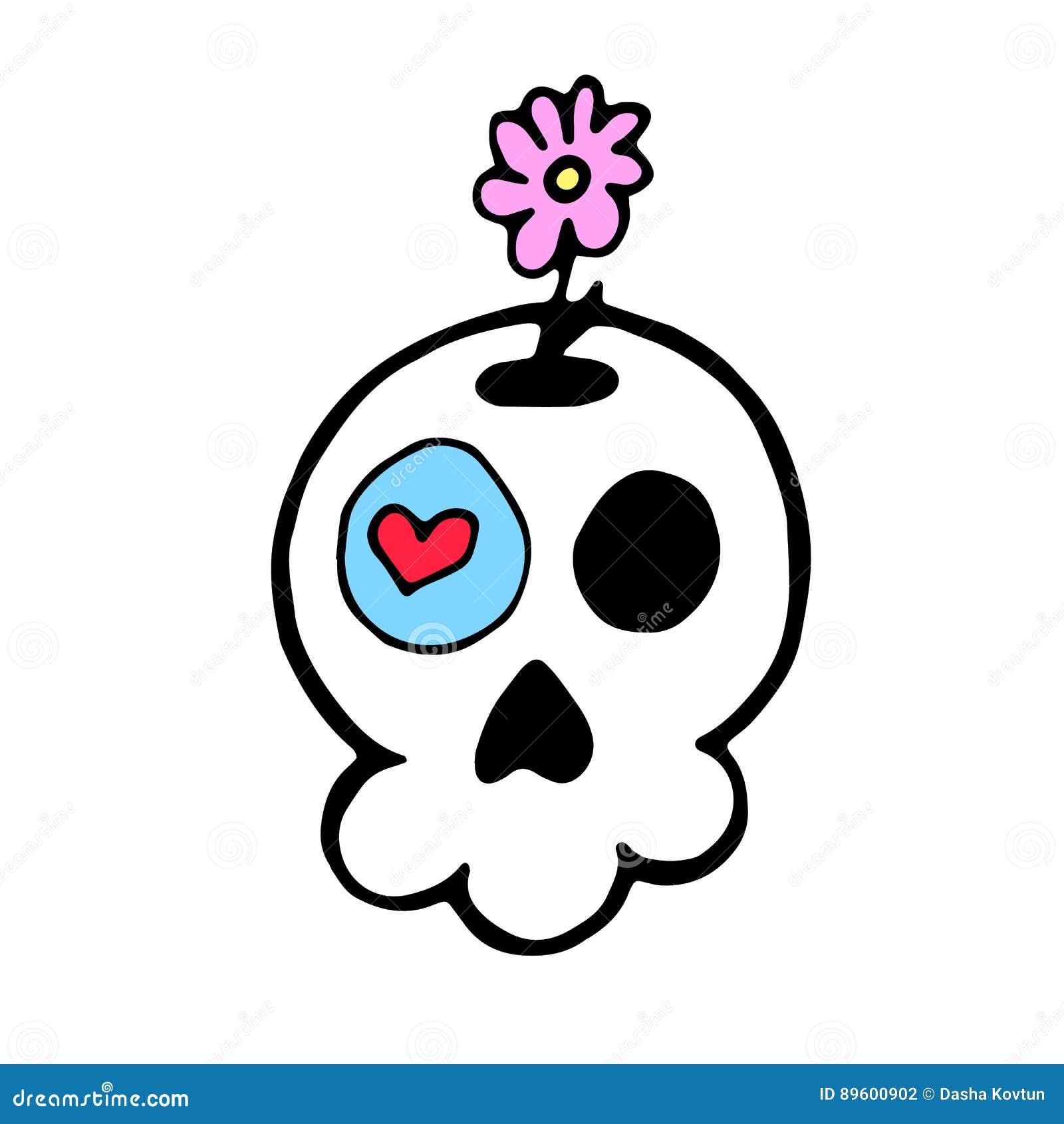 Skull Vector Dead Skeleton Halloween Illustration Cartoon Stock Vector ...