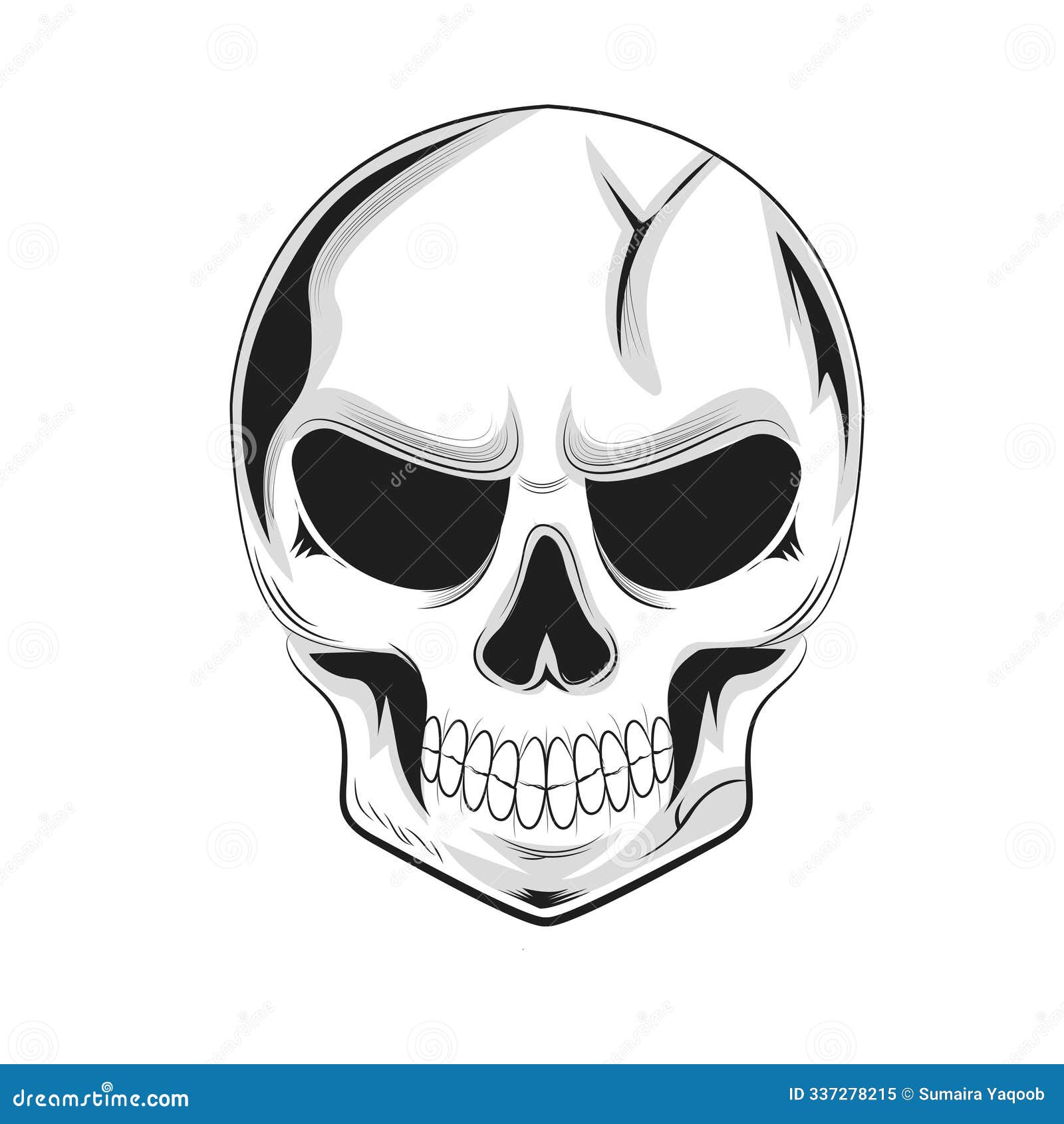 Skull stock illustration. Illustration of dangerous - 337278215