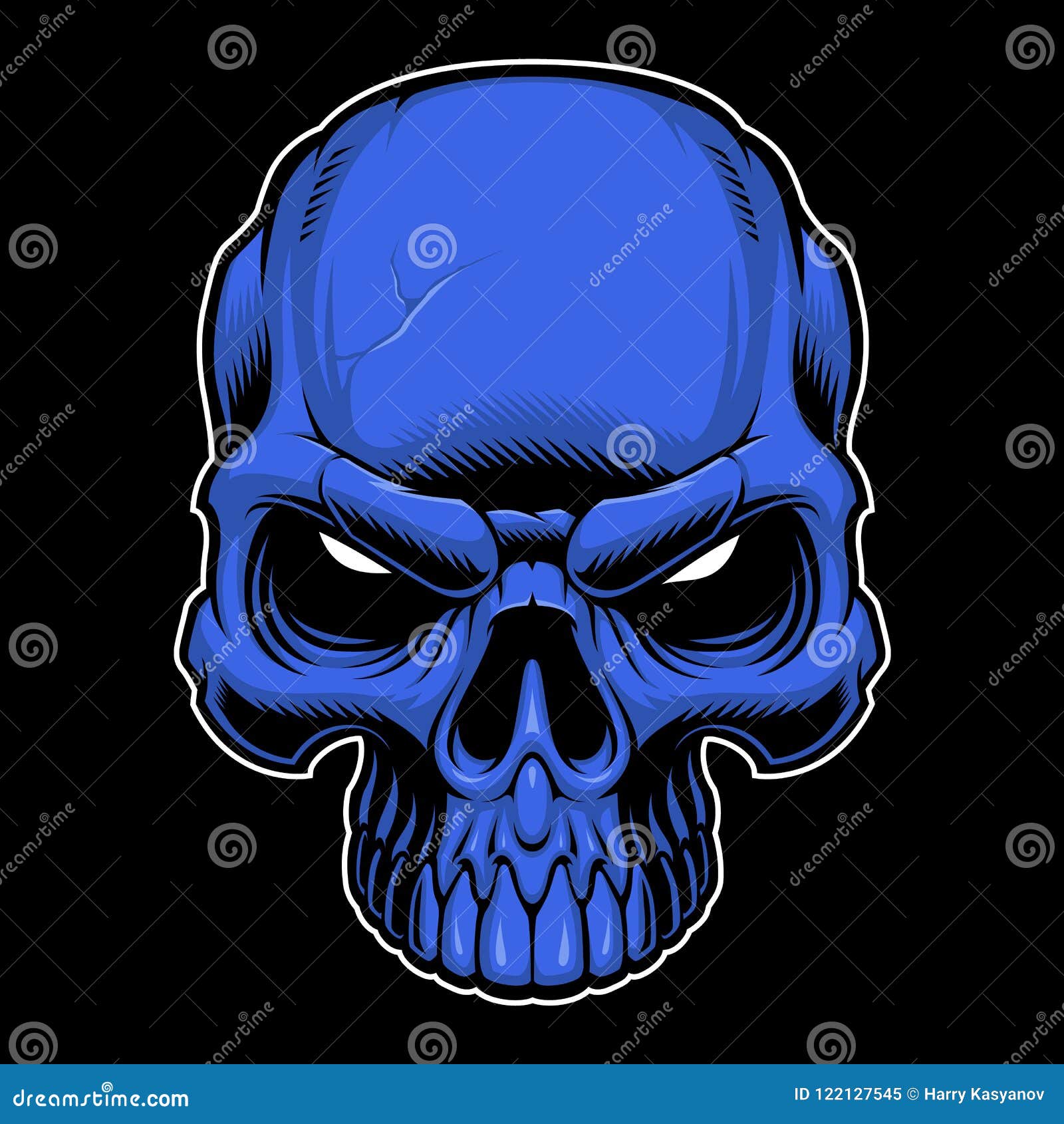 Skull vector illustration stock vector. Illustration of isolated ...