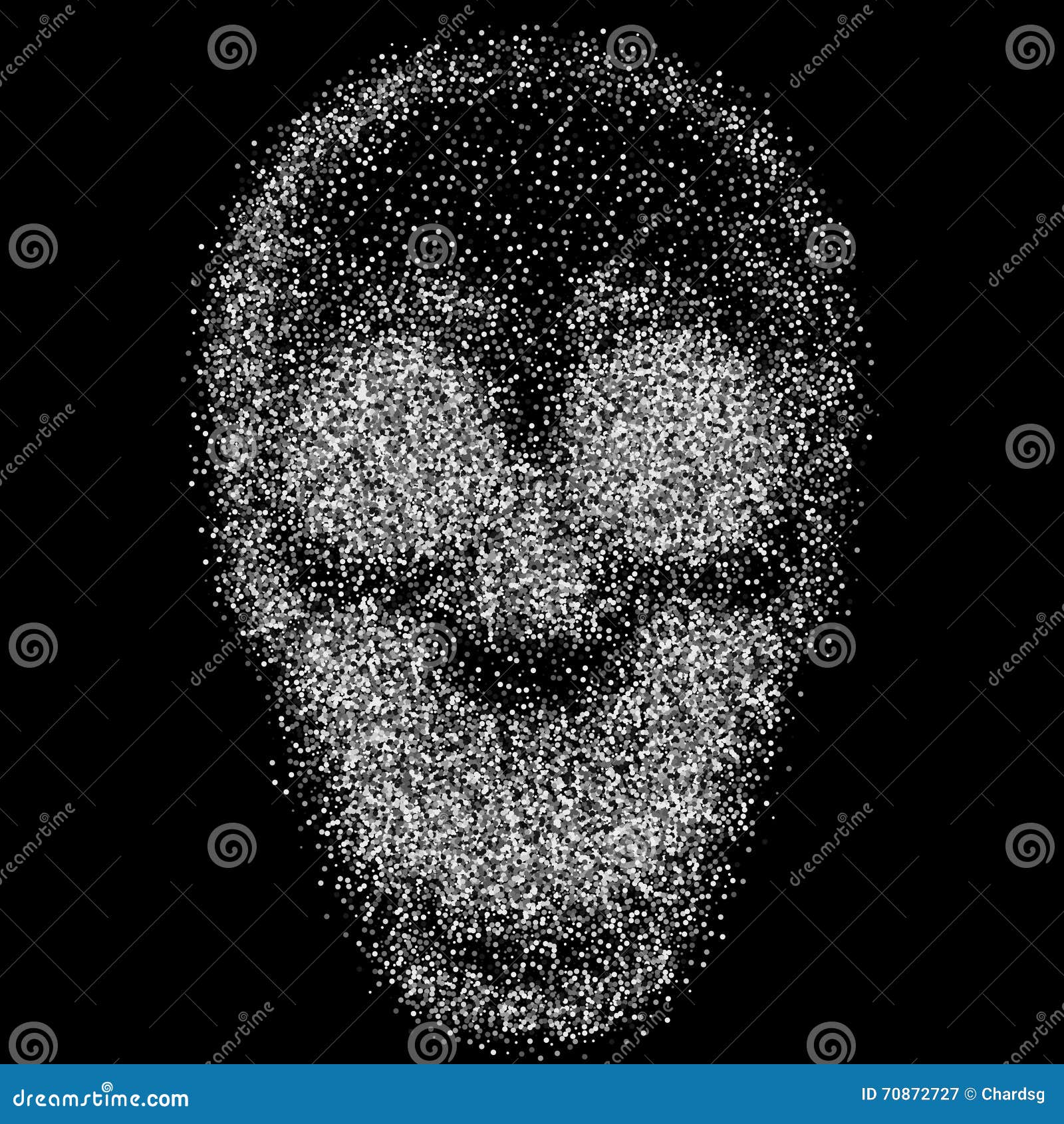 Skull Vector.Skull from Particles Stock Vector - Illustration of ...