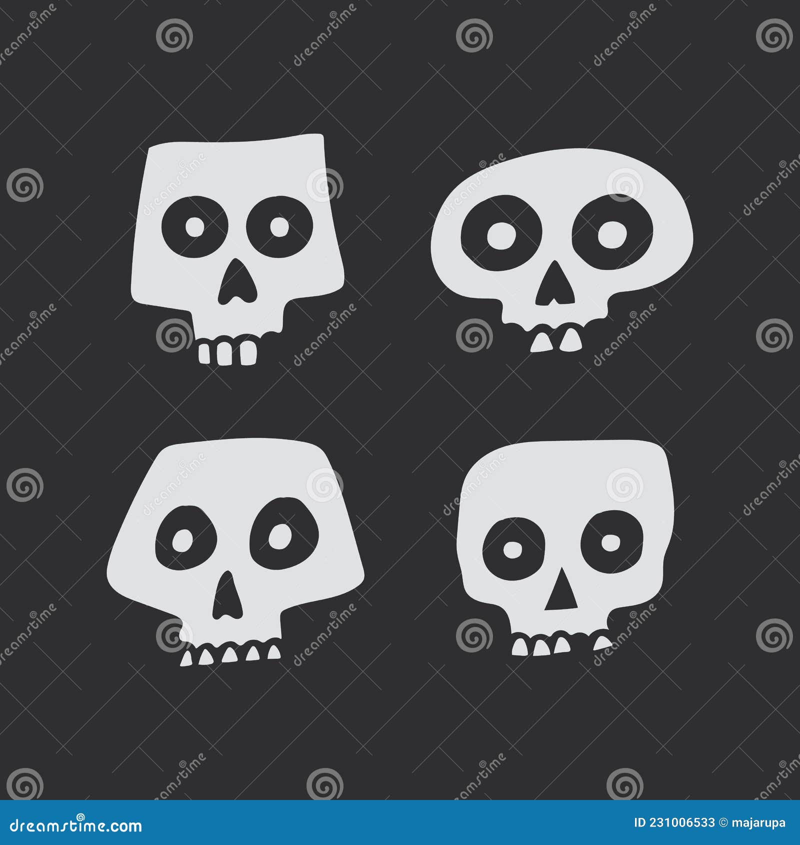 Skull Vector. Unique and Cute Skull Vector Design. Editable Skull ...
