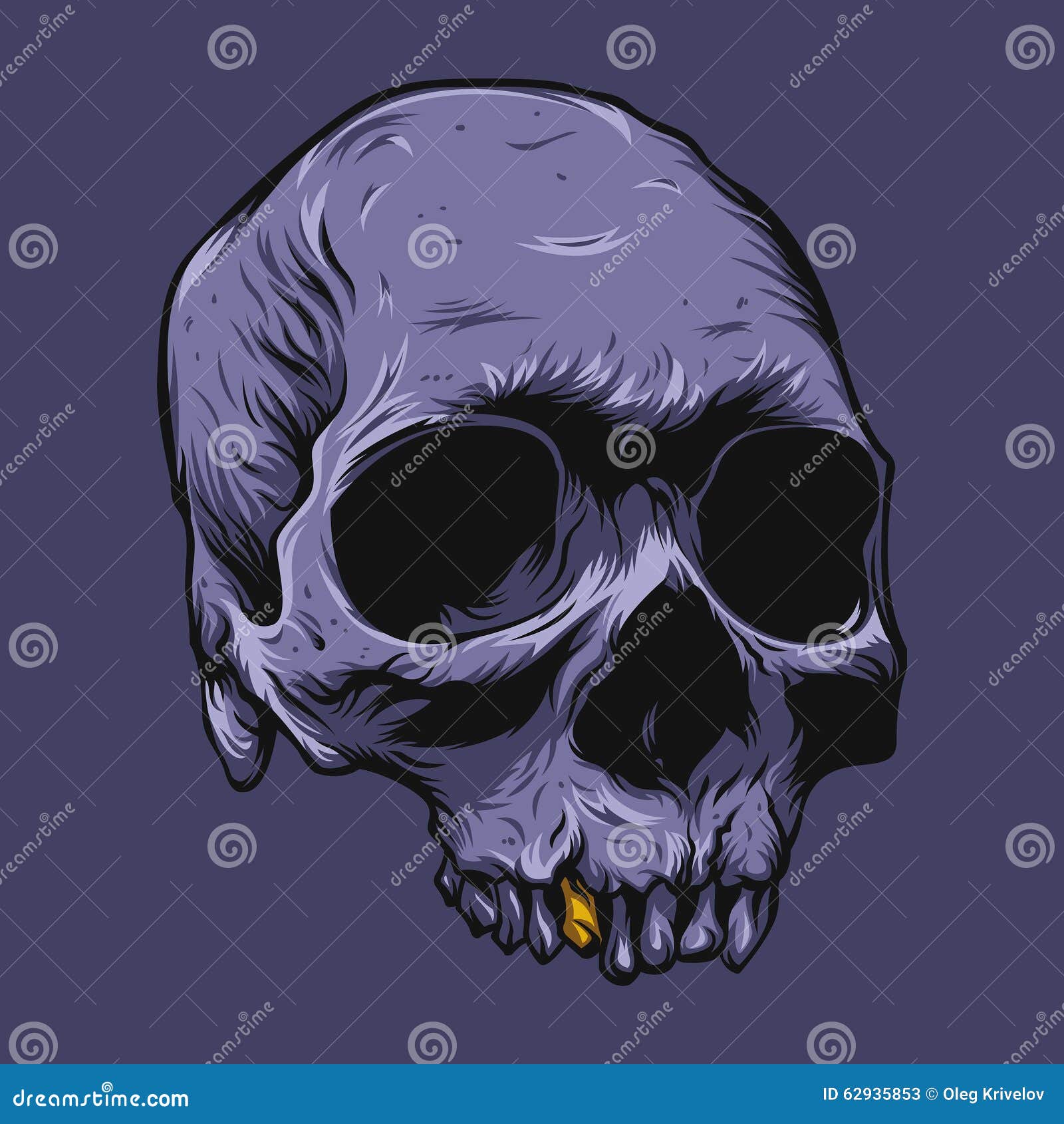 Skull Violet stock vector. Illustration of death, spooky - 62935853