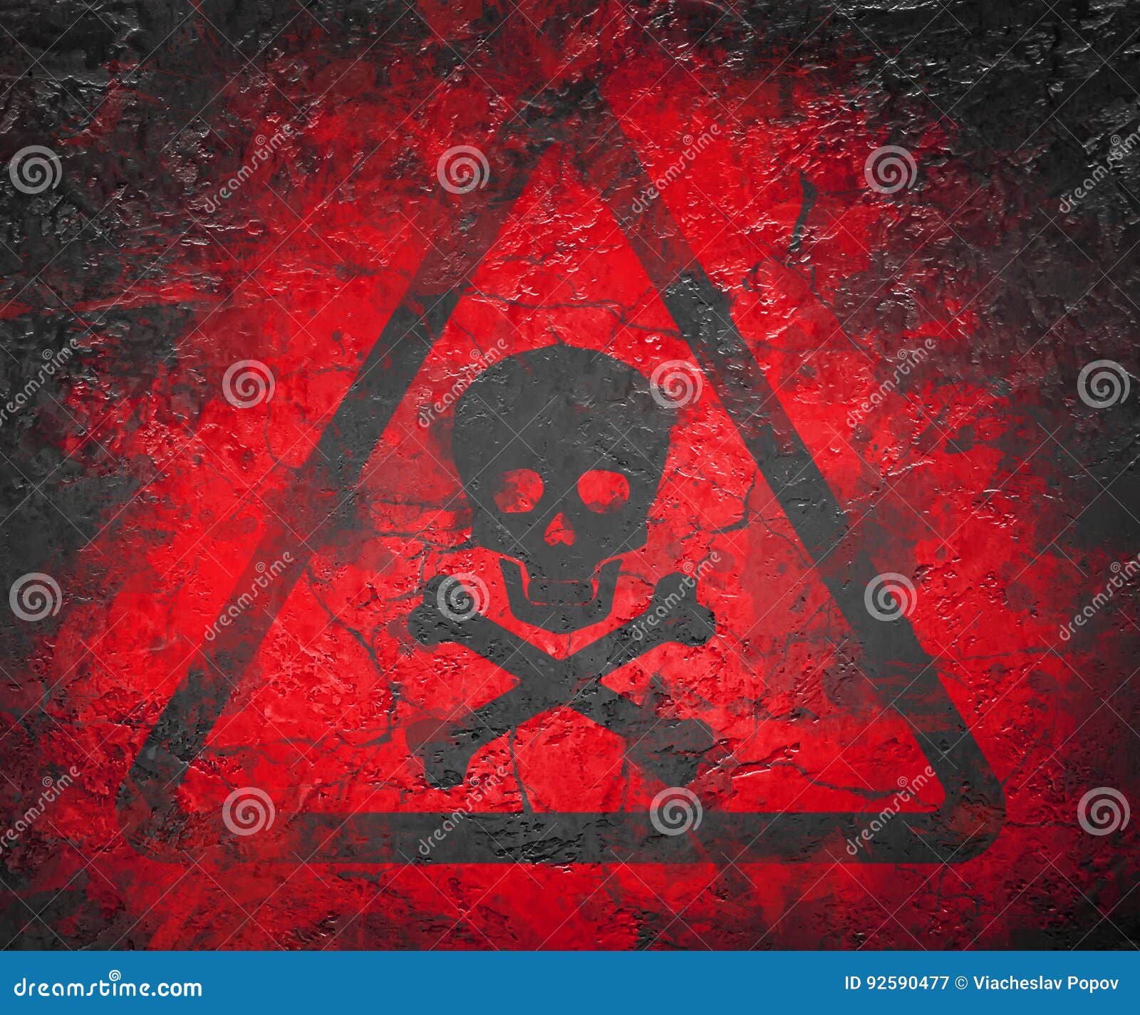 Skull warning sign stock illustration. Illustration of blood - 92590477
