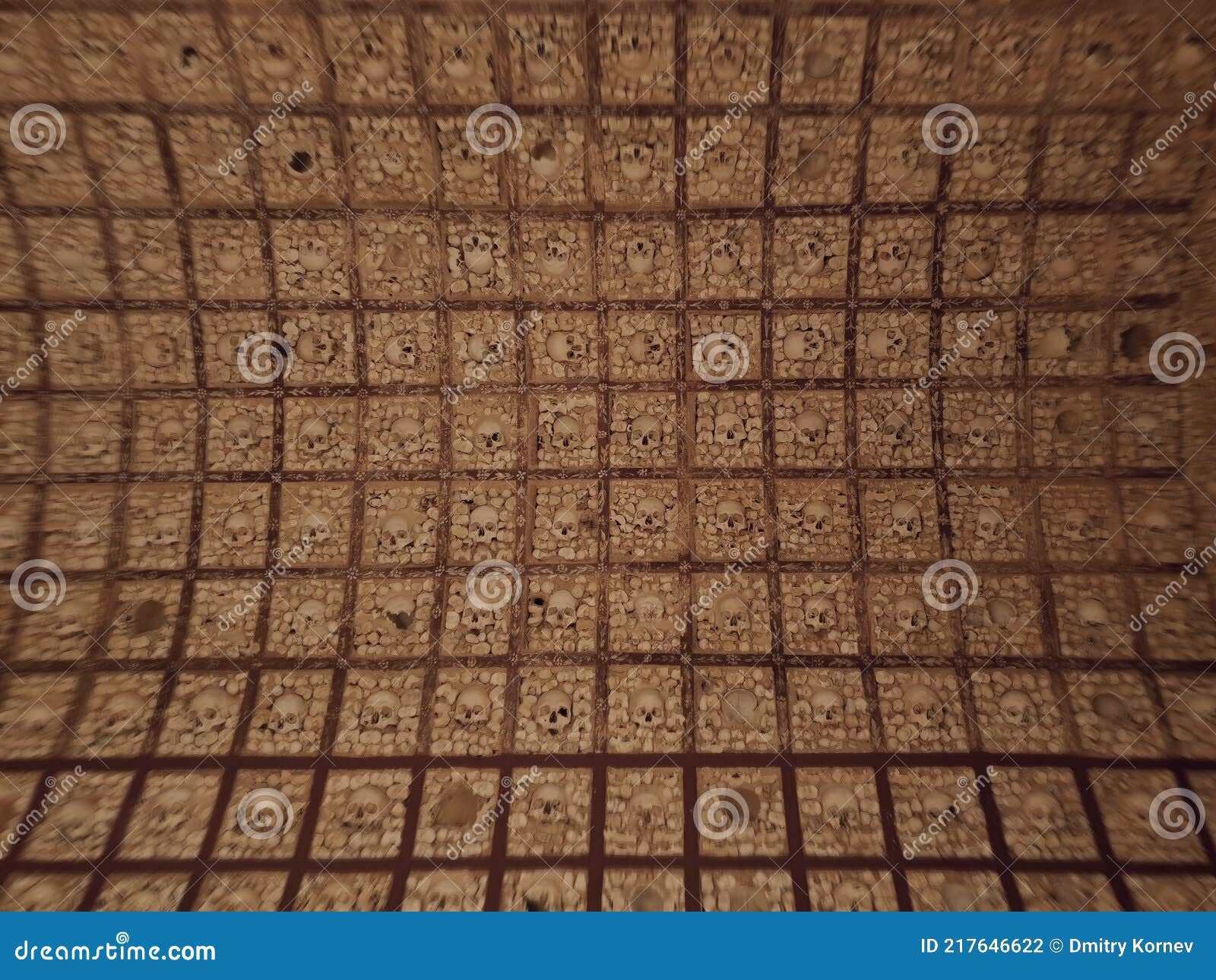 A Skulls and Bones Patterned Ceiling in the Crypt Editorial Photography ...