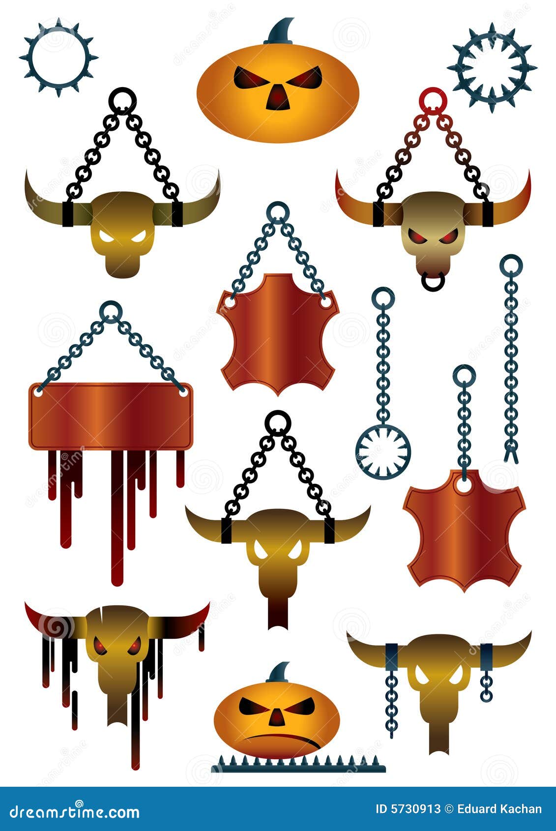 Skulls&chains stock vector. Illustration of graphic - 5730913