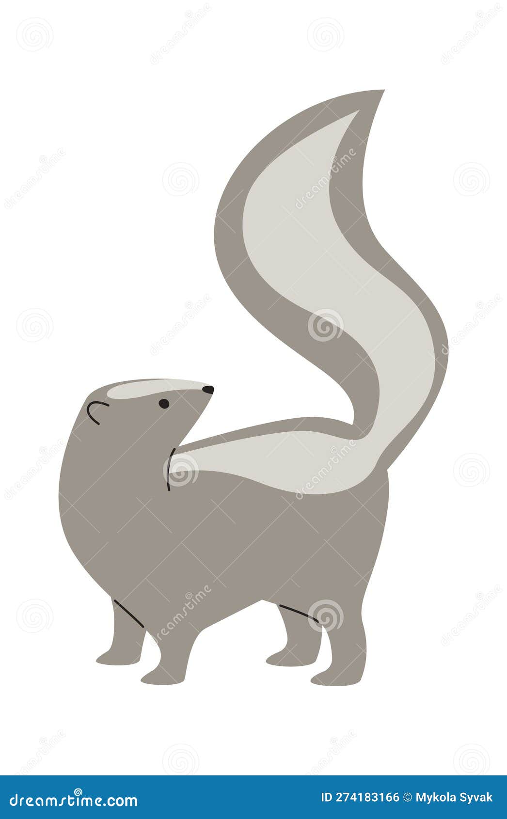 Skunk Animal Alphabet ABC Isolated Coloring Page S Vector Illustration ...