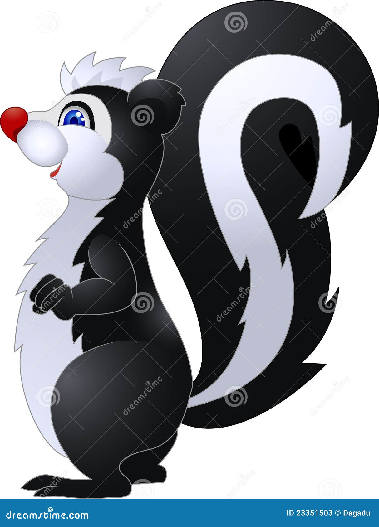 Skunk cartoon stock vector. Illustration of happy, lecture - 23351503