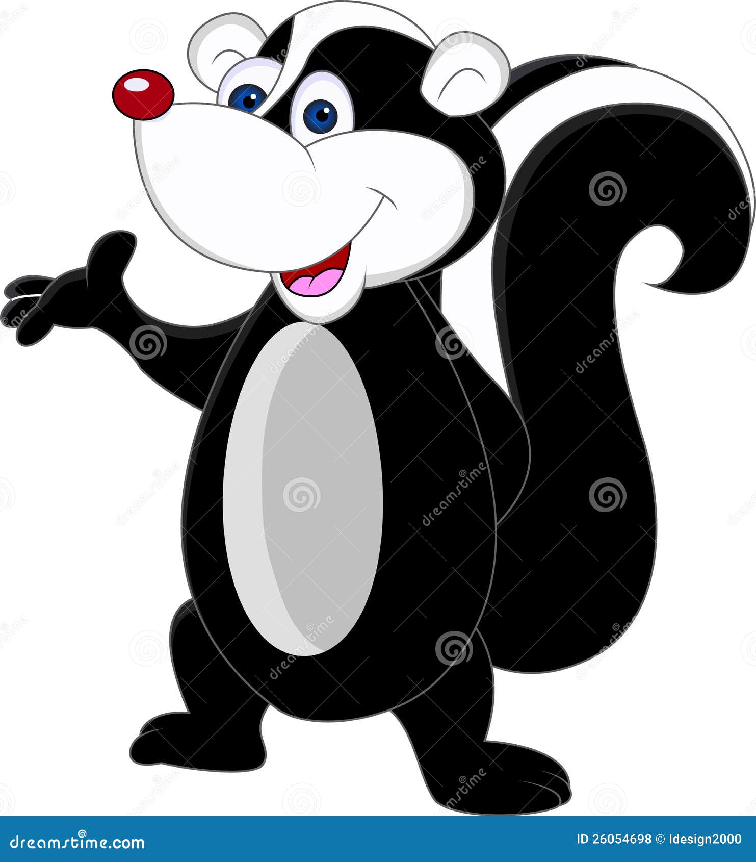 Skunk cartoon stock illustration. Illustration of presentation - 26054698