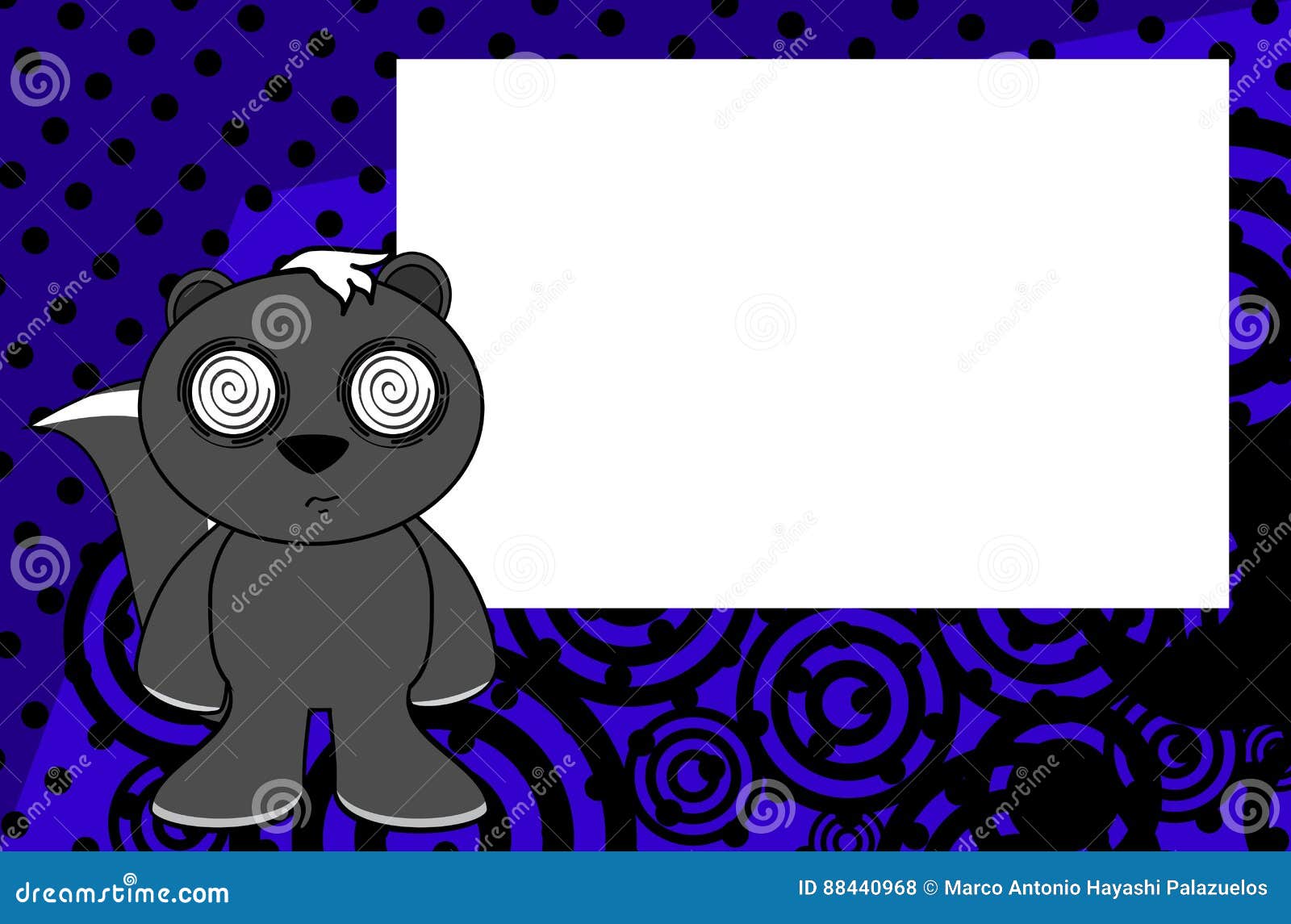 Crying Skunk Emotion Cartoon Background Vector Illustration ...