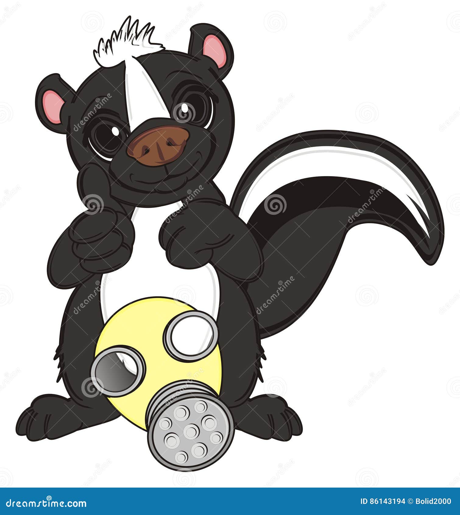 Skunk and gas object stock illustration. Illustration of cool - 86143194