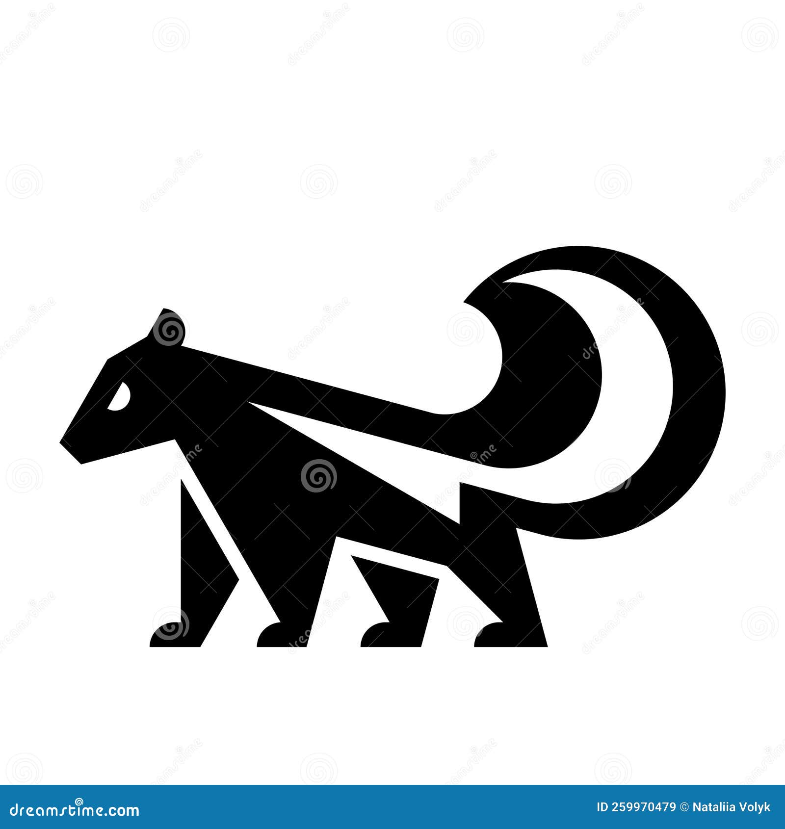 Skunk Logo stock vector. Illustration of logo, template - 259970479