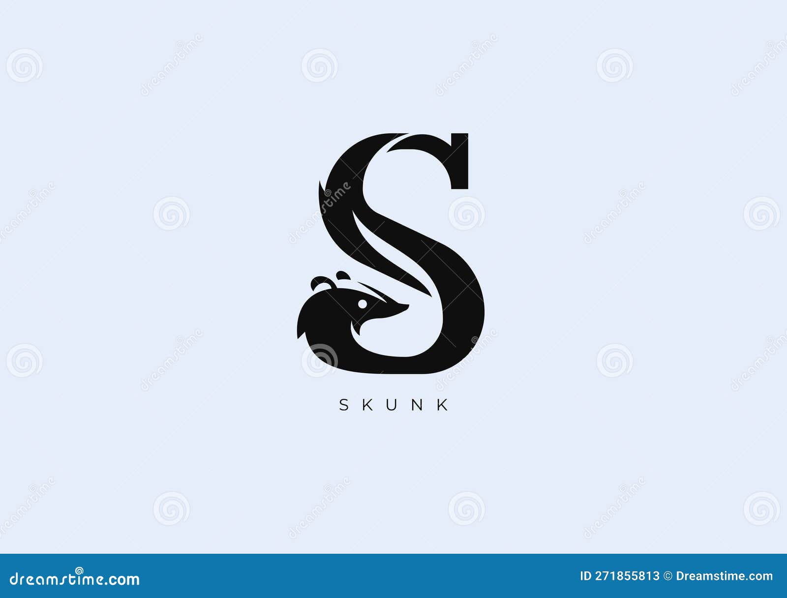 Skunk, Letter S Coloring Page Vector Illustration | CartoonDealer.com ...