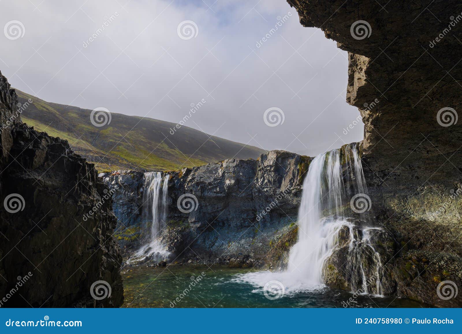 Skutafoss Waterfall in Southeast Iceland Stock Photo - Image of hiking ...
