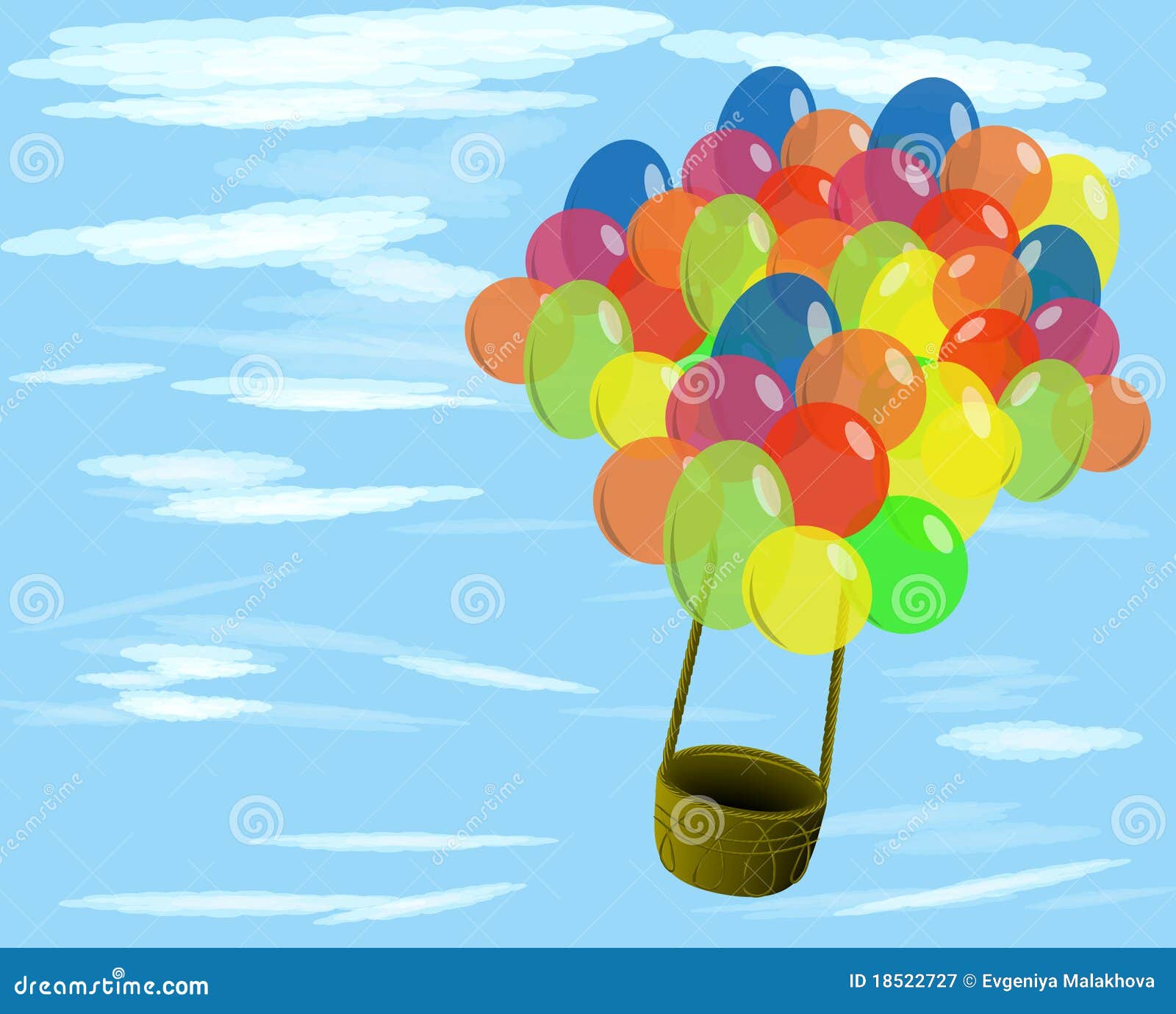 In the sky stock vector. Illustration of cloudscape, meteorology - 18522727