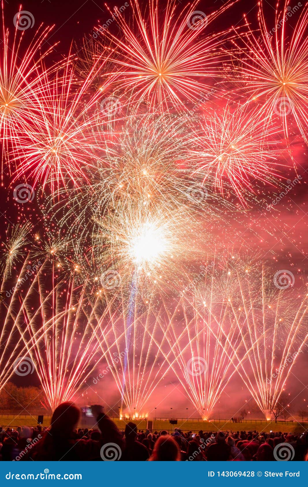 The Sky is Ablaze with Colour at a Public Firework Display in ...