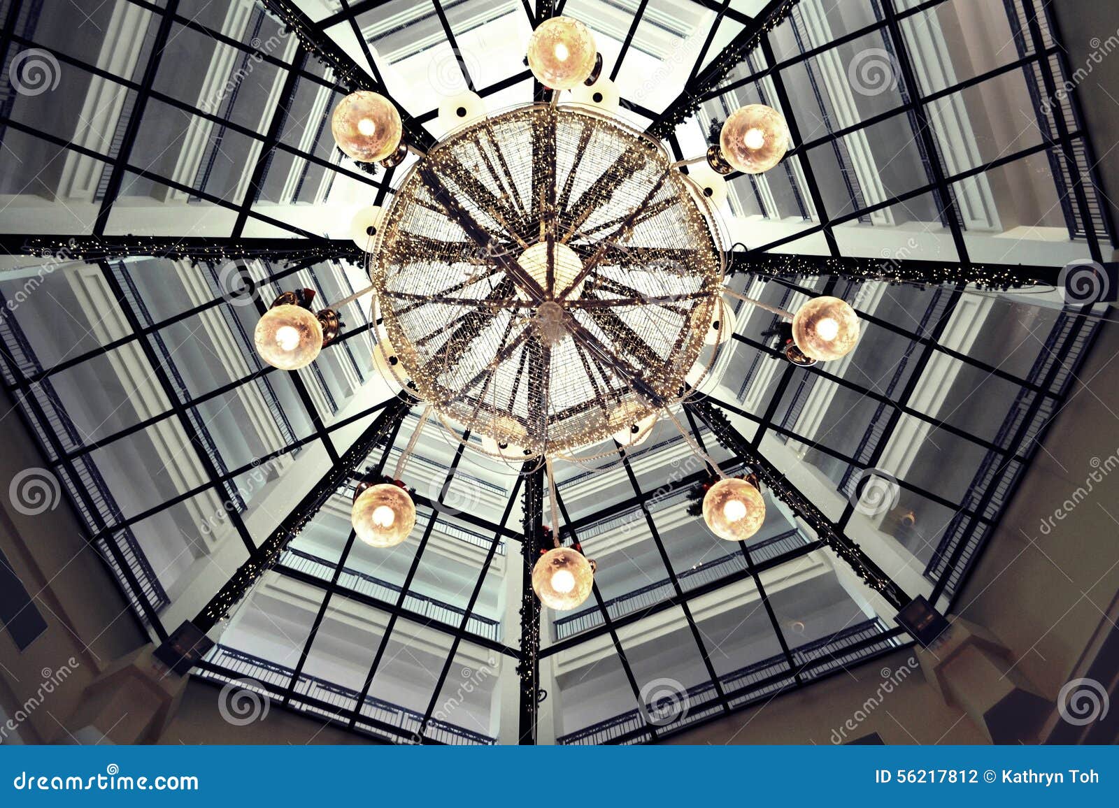 Sky Above Ceiling Lights stock photo. Image of lights - 56217812
