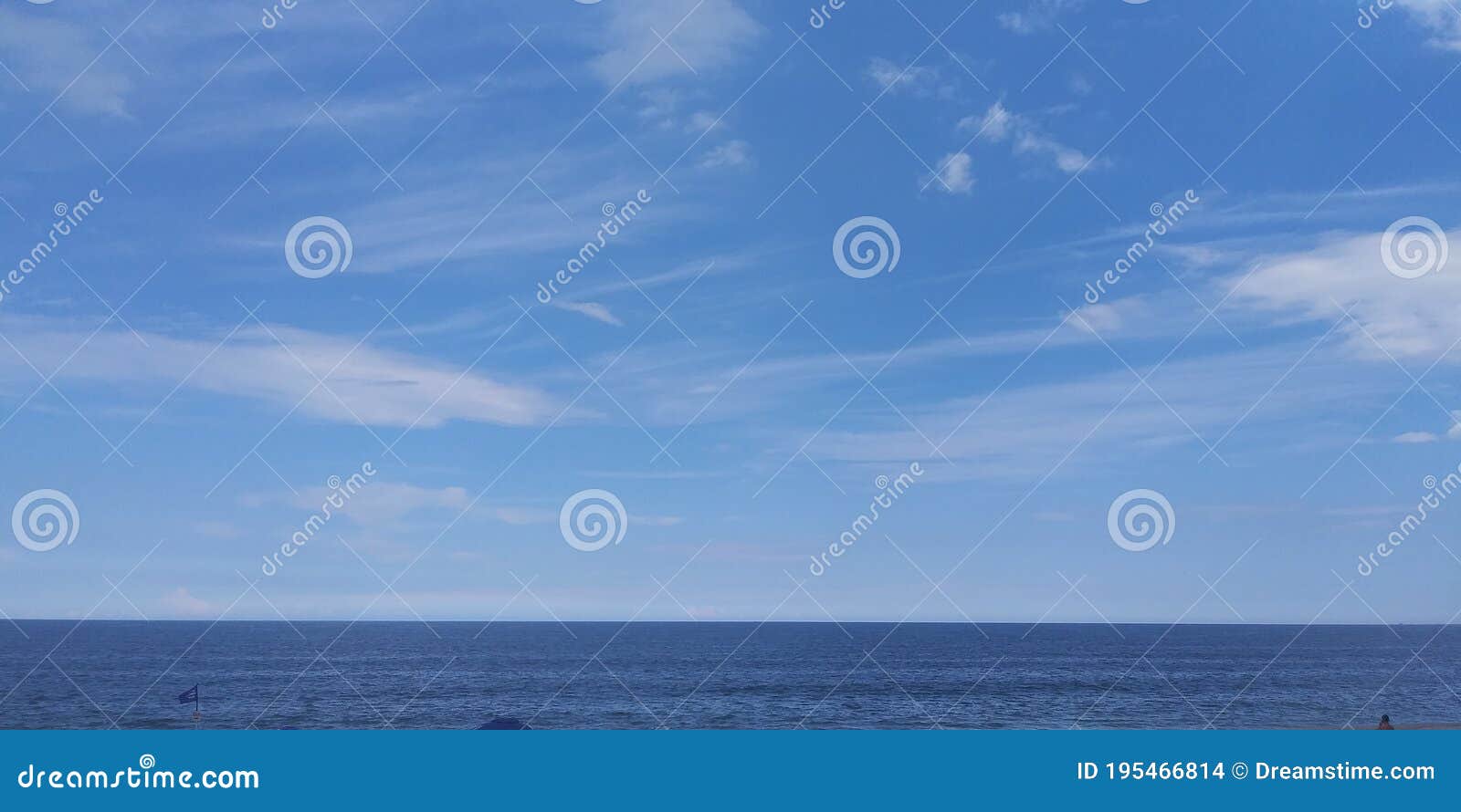 Sky above the ocean stock photo. Image of shot, horizon - 195466814