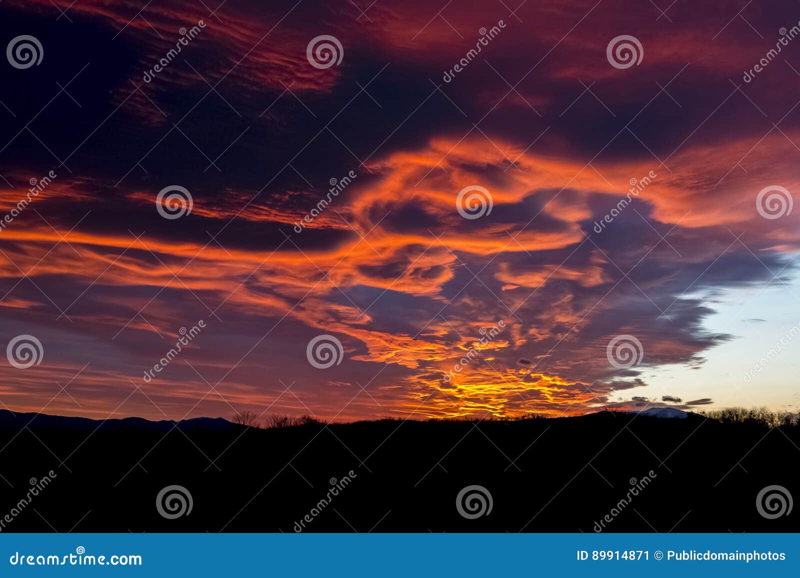Sky, Afterglow, Red Sky at Morning, Cloud Stock Image - Image of ...