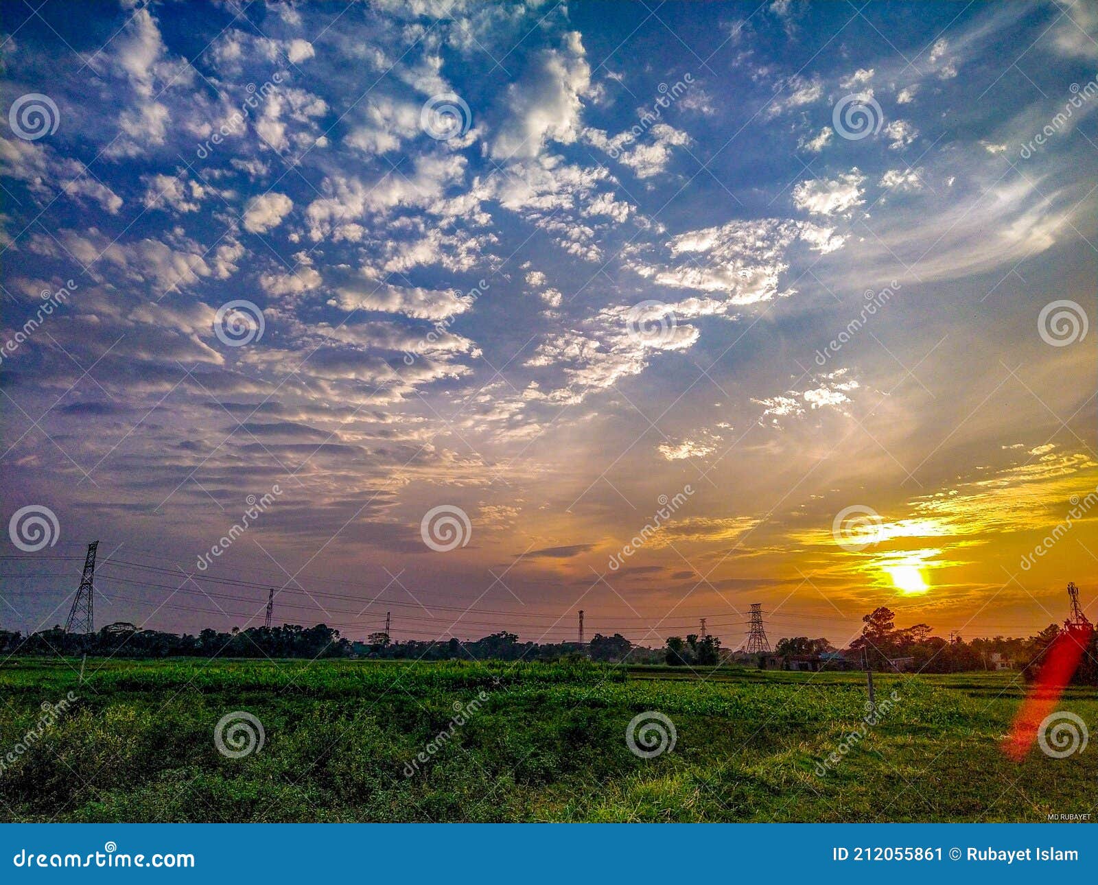 Sky in afternoon stock image. Image of sunset, plain - 212055861