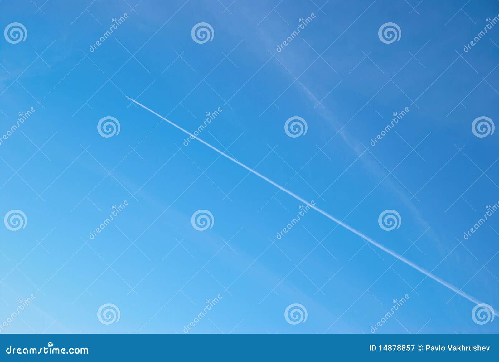 Sky with airplane track stock image. Image of beautiful - 14878857