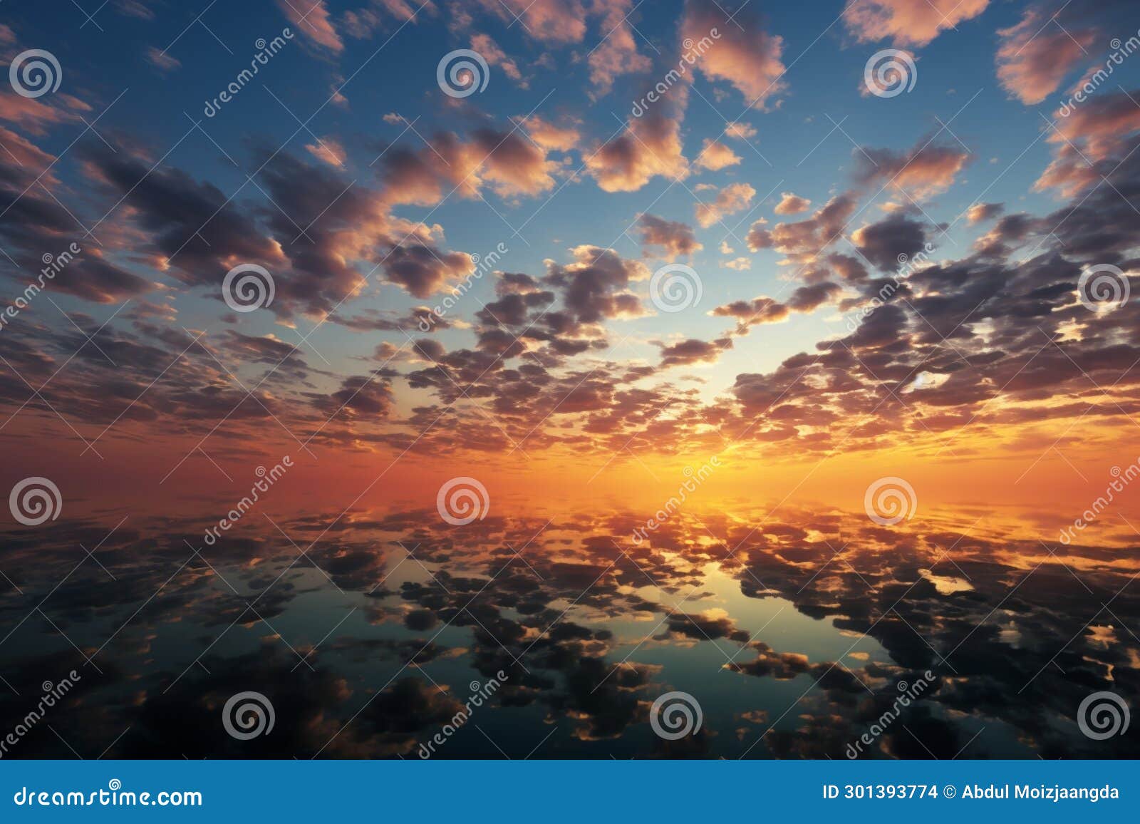 Sky Artistry Panoramic Sunset with Clouds Spreading into Captivating ...