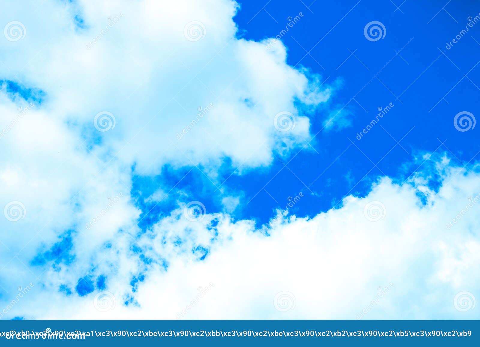 Sky Background with Clouds, Blue Sky in Cold Weather, Vibrational Focus ...