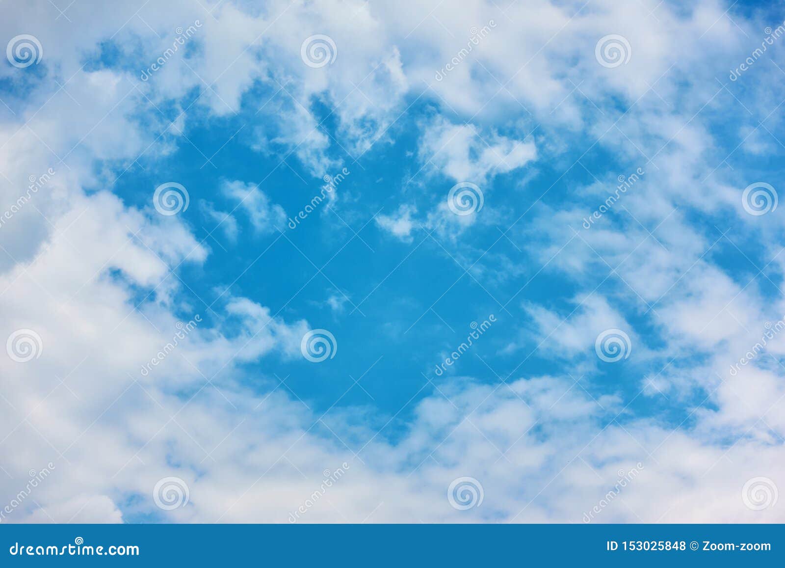 Sky Background with Cloudy Frame Stock Photo - Image of clarity, frame ...