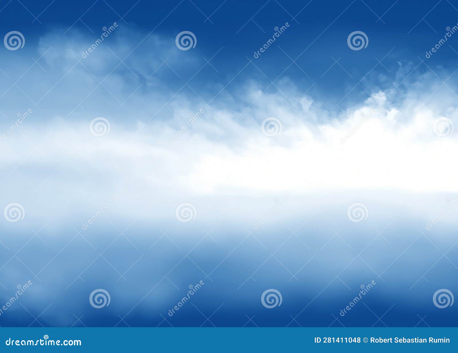 Bright Sky with Horizontal Clouds Stock Photo - Image of screenshot ...