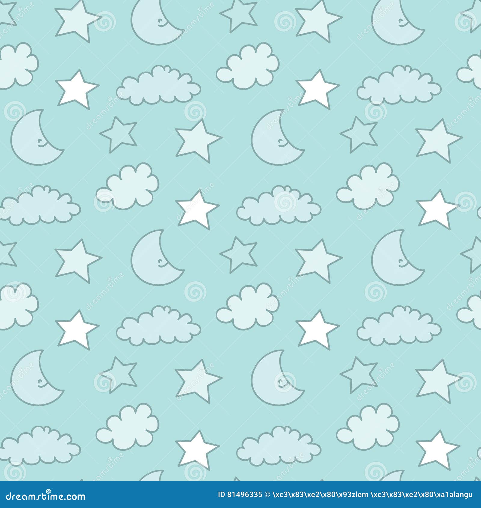 Seamless Sky Pattern and Background Vector Illustration Stock Vector ...