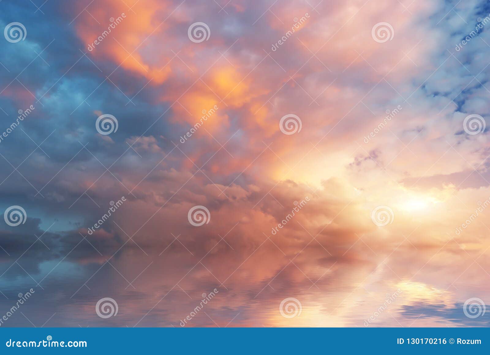 Sky background on sunset. stock photo. Image of beautiful - 130170216