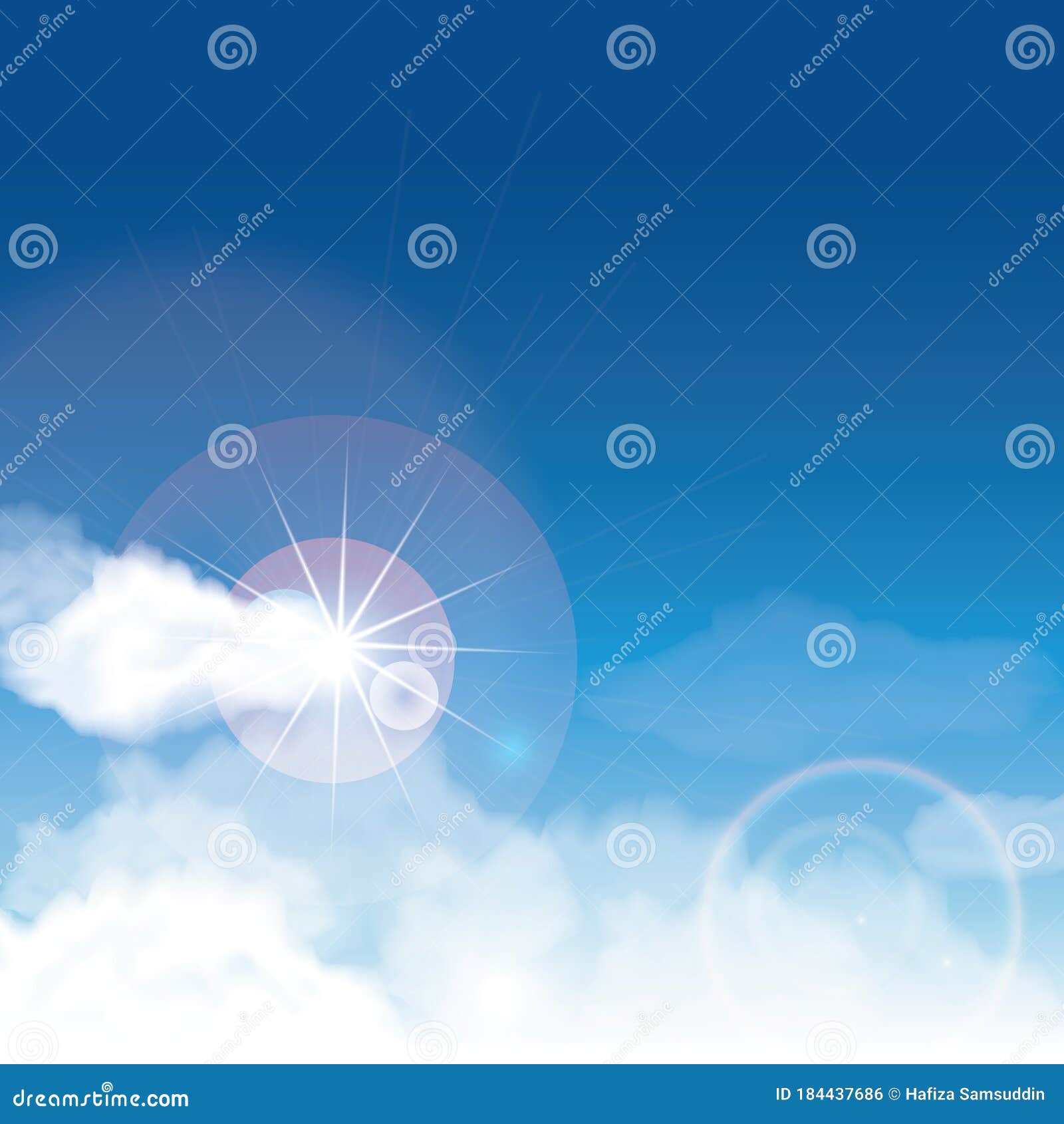 Sky Background. Vector Illustration Decorative Background Design Stock ...