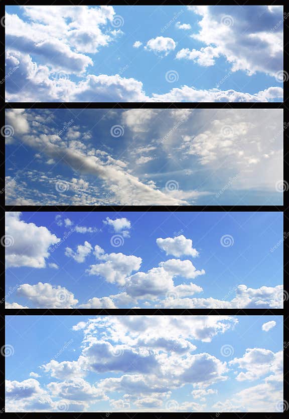 Sky banners collection stock photo. Image of bright, nature - 14807802