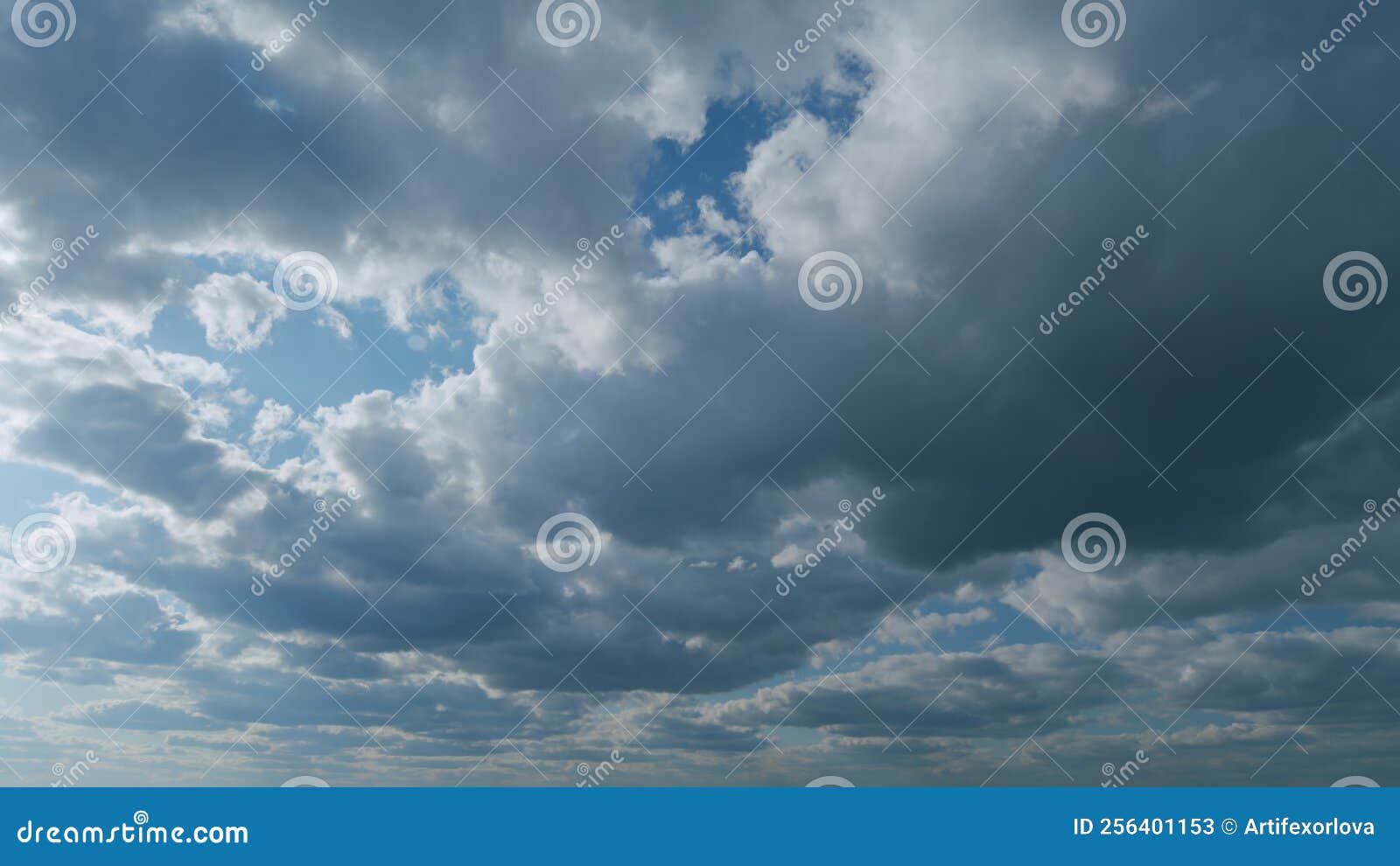 Sky with Bautiful Silky Clouds. Puffy Fluffy Stratocumulus and Stratus ...