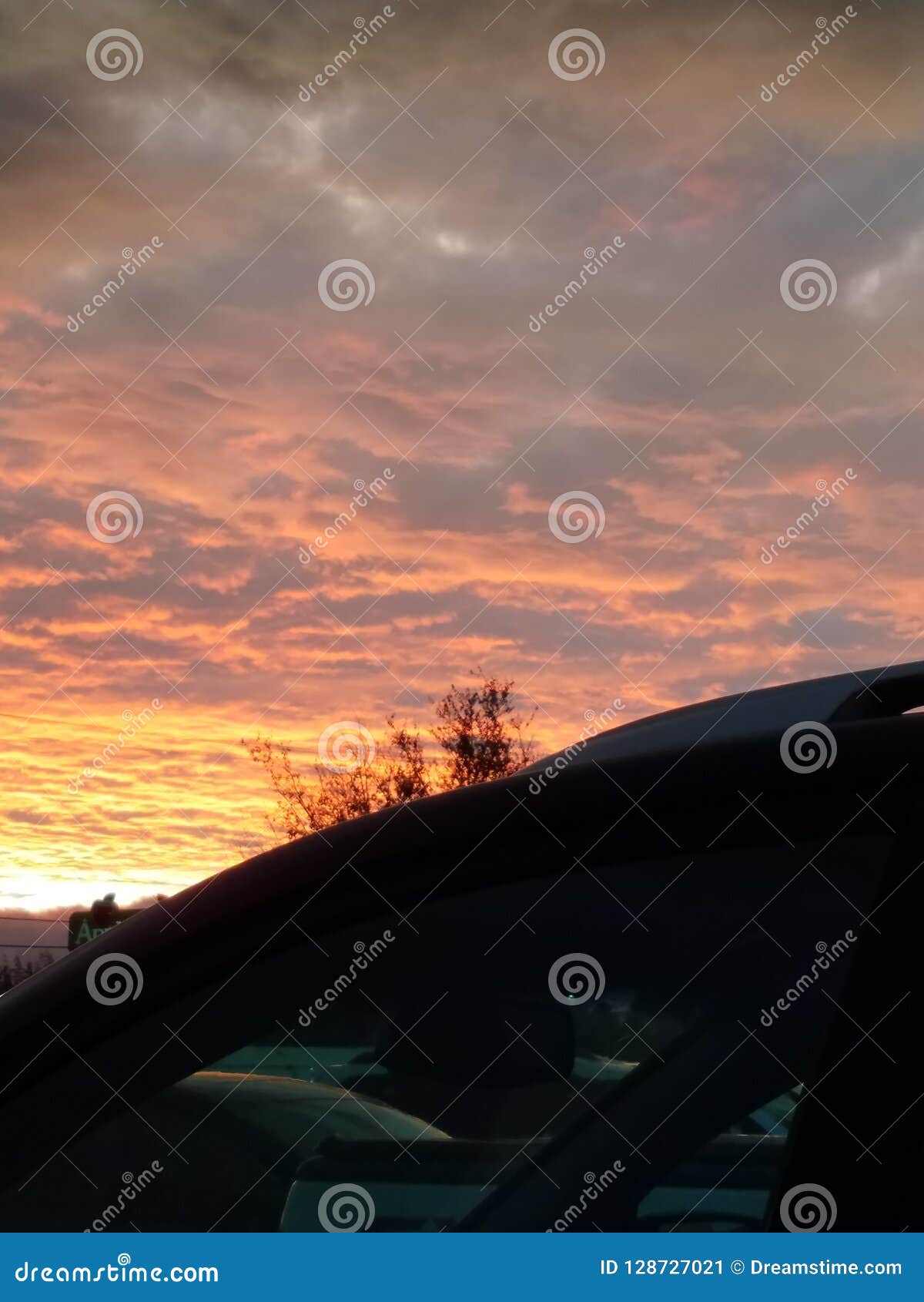 The sky stock image. Image of colored, peach, evening - 128727021