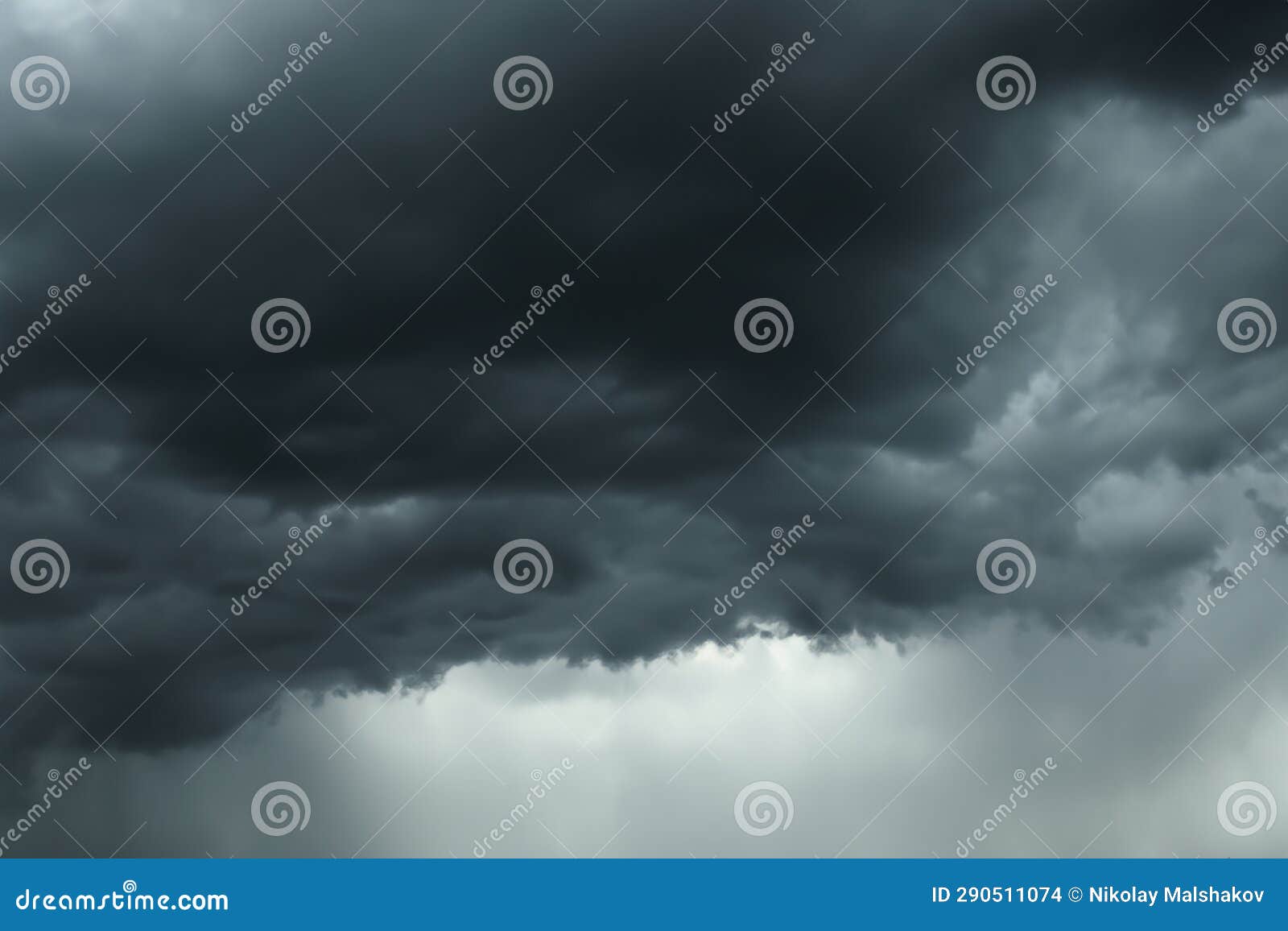 The Sky Becomes an Eerie Canvas Painted with Shades of Black. Stock ...