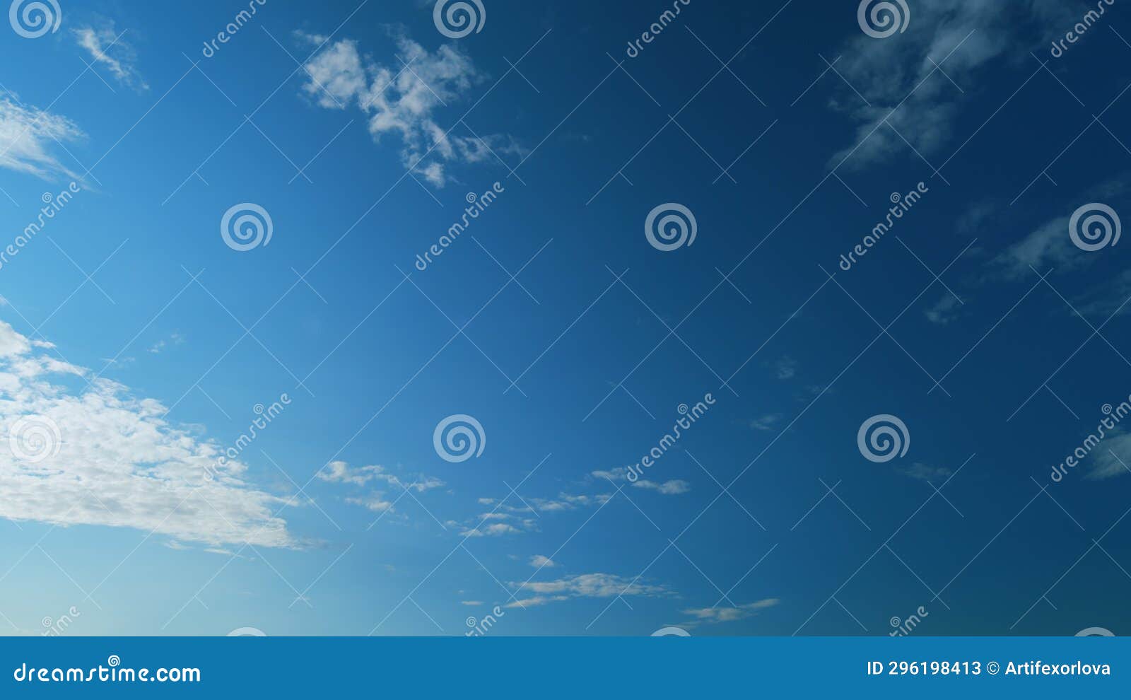 Sky Blue or Azure Sky and Clouds. Soft White Clouds on Pastel Blue Sky ...