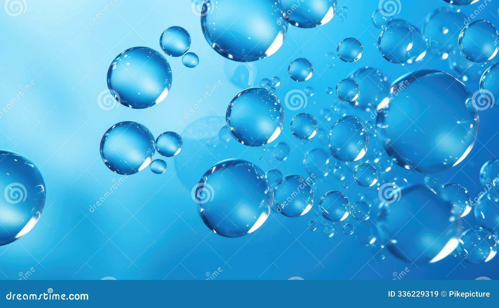Sky Blue Bubbles Background Stock Illustration - Illustration of ...