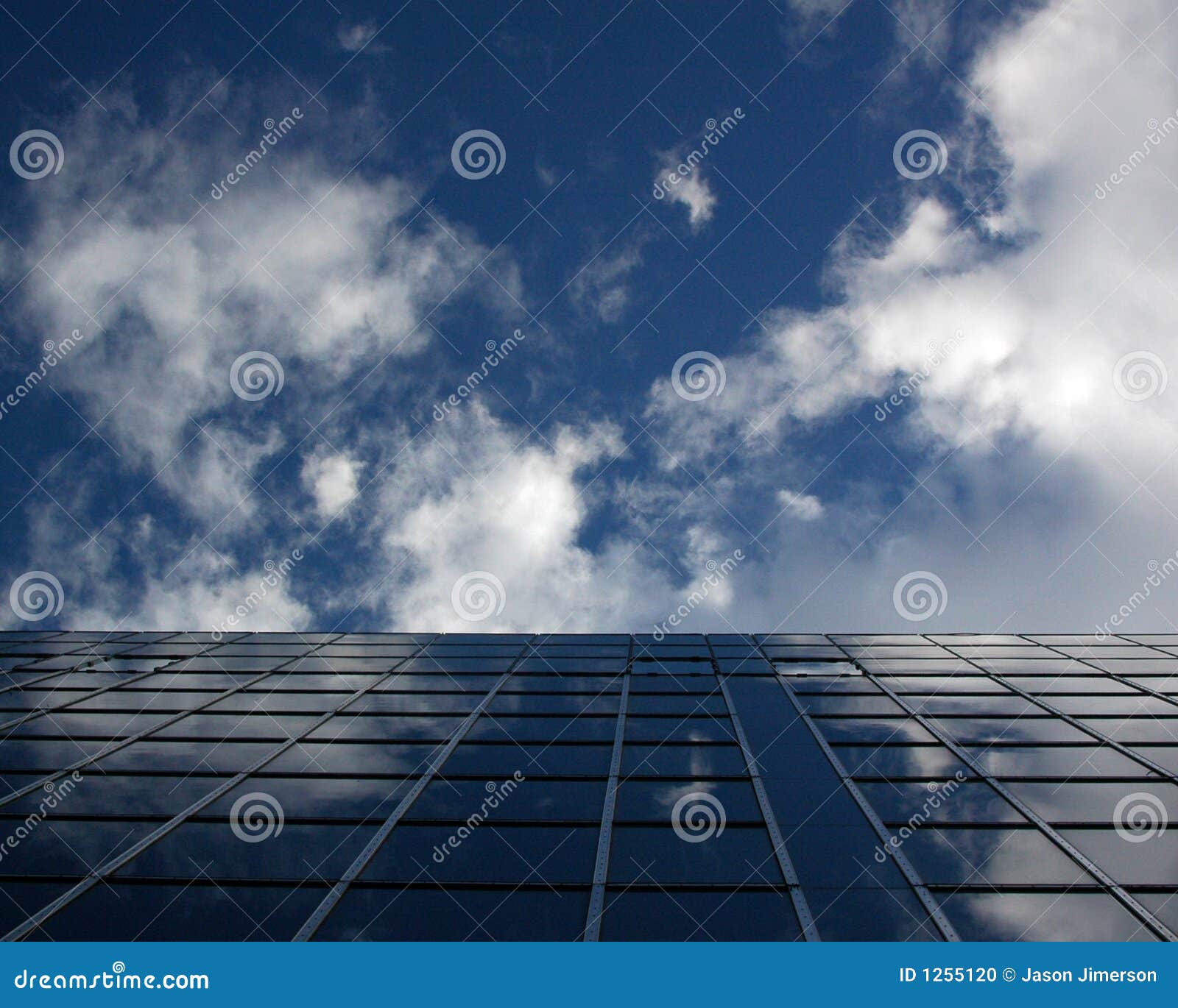 Sky Blue Building stock photo. Image of cloud, reflections - 1255120