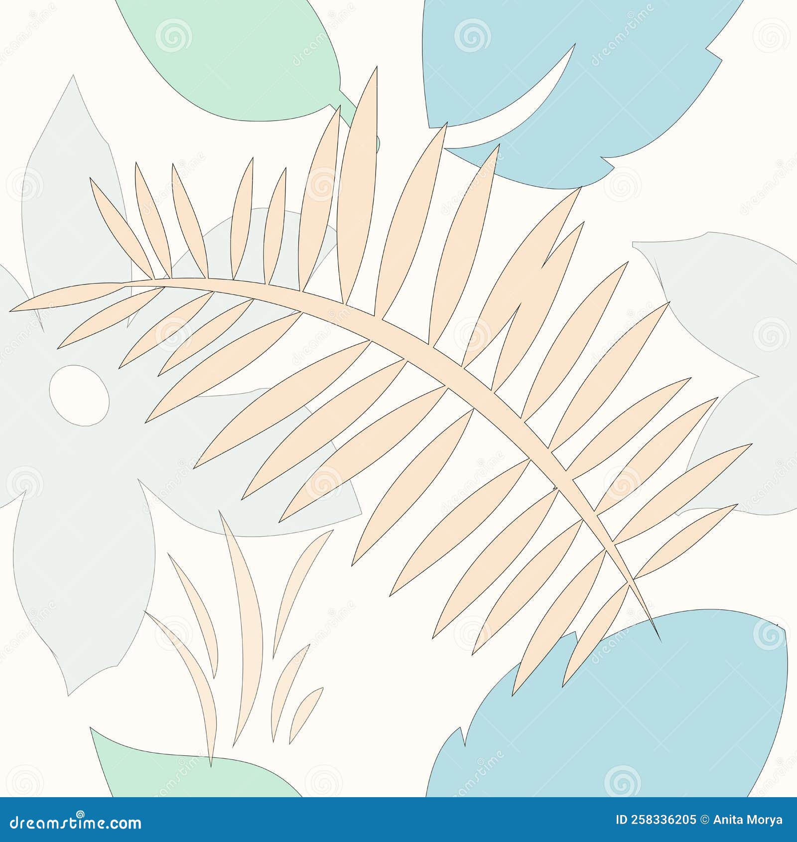 Sky Blue Color Nature Repeat Pattern Stock Illustration - Illustration ...