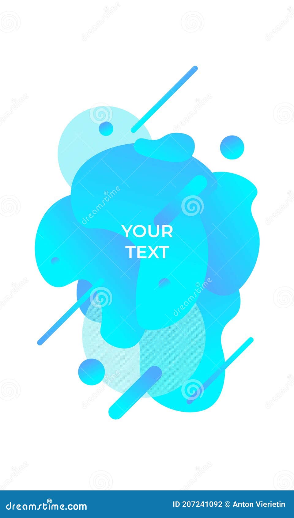 Fluid Poster, Vertical Abstract Vector Illustration for Ad or Design ...