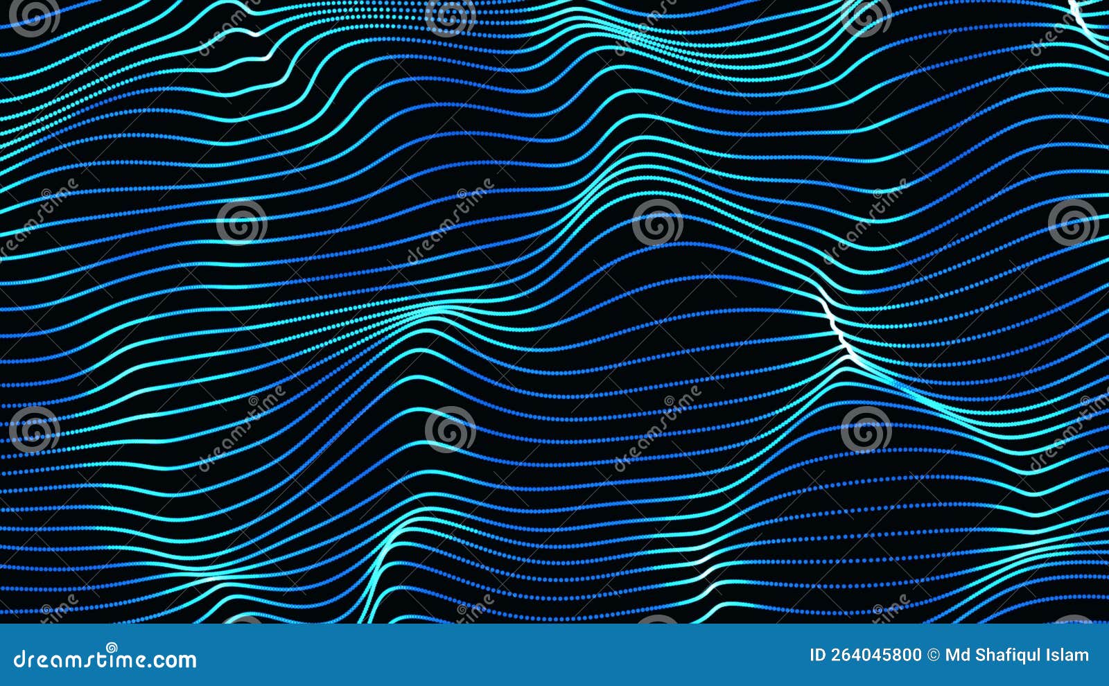 Sky Blue Form Wave Background. Creative Digital Wave Texture. Wave ...