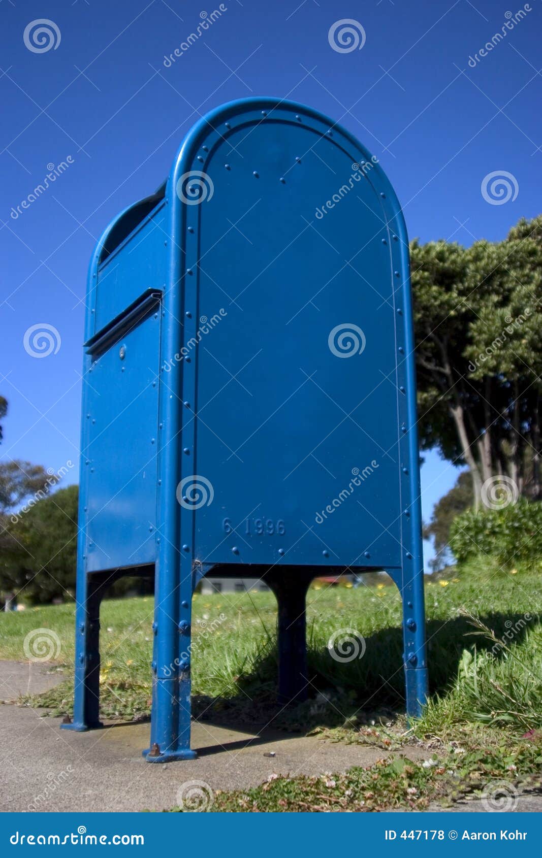Sky Blue Mailbox stock photo. Image of write, drop, delivery - 447178