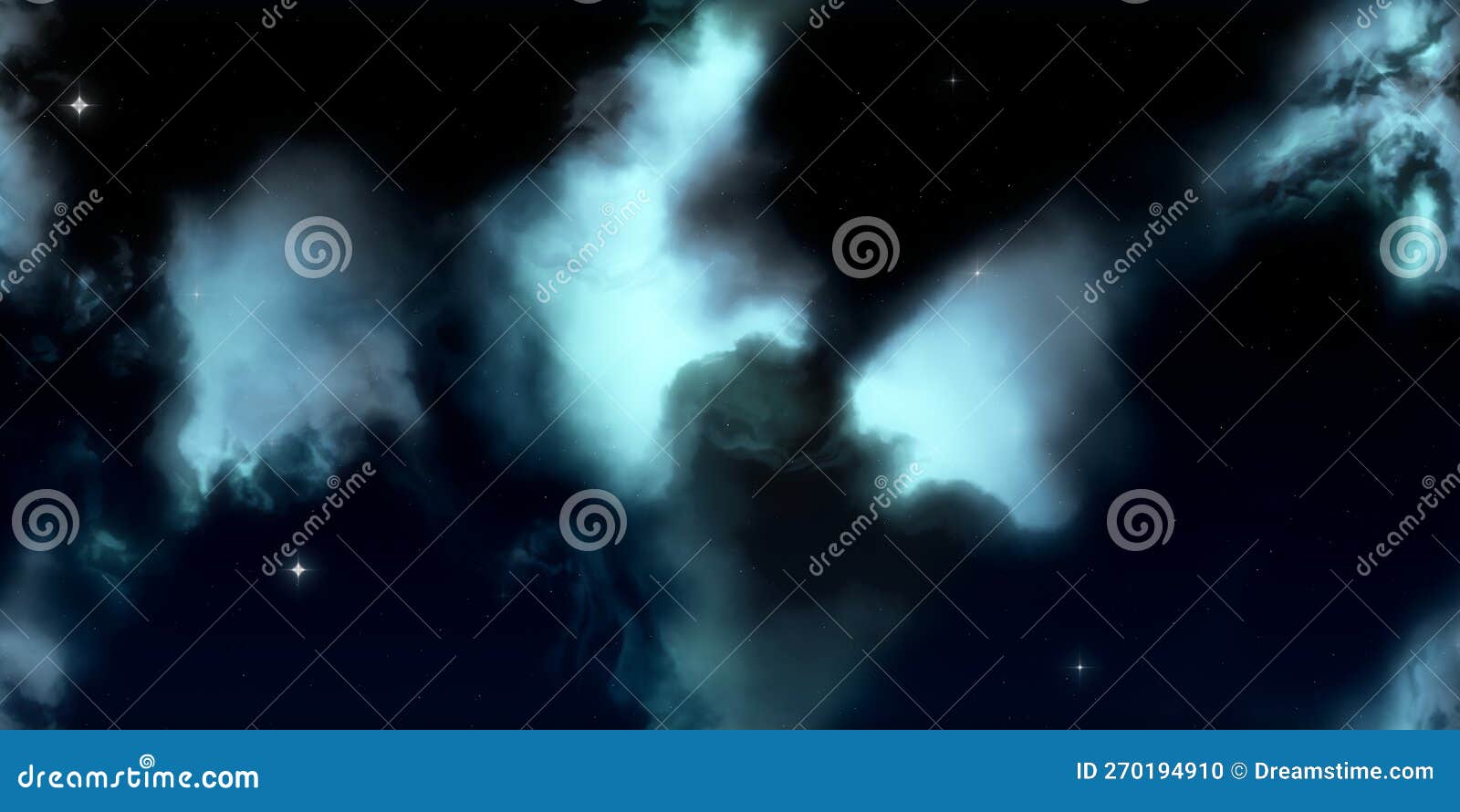 Sky Blue Nightscape Creative Design. Night Cloud with Stars Background ...