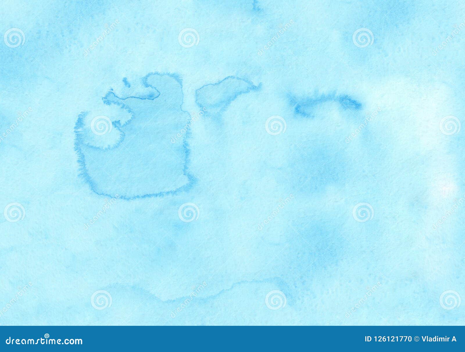 Sky Blue Rectangular Watercolor Gradient Background. Beautiful Abstract ...