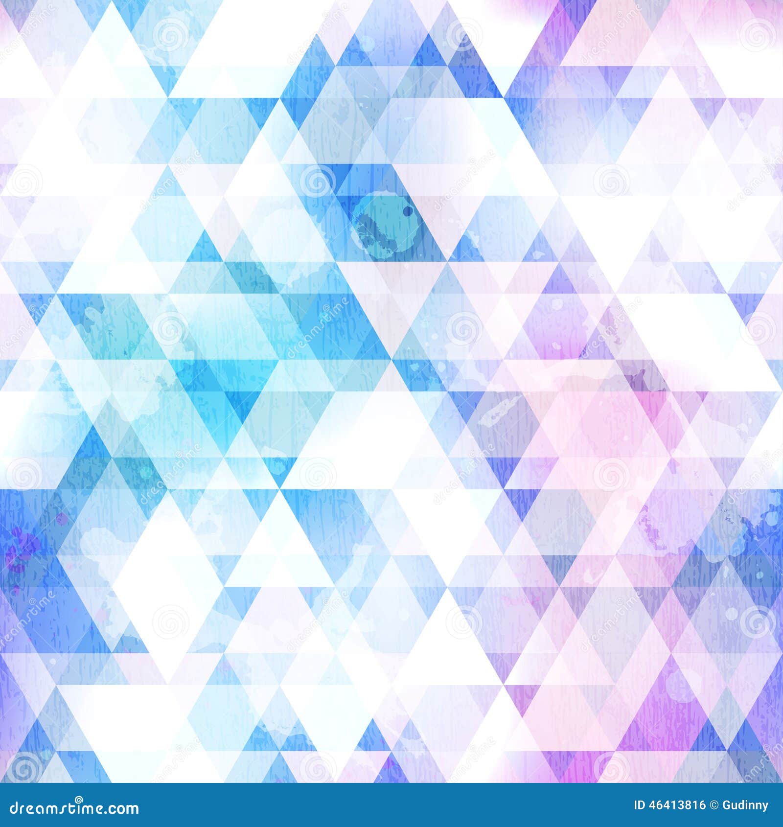 Sky Blue Triangle Seamless Texture with Grunge Effect Stock Vector ...