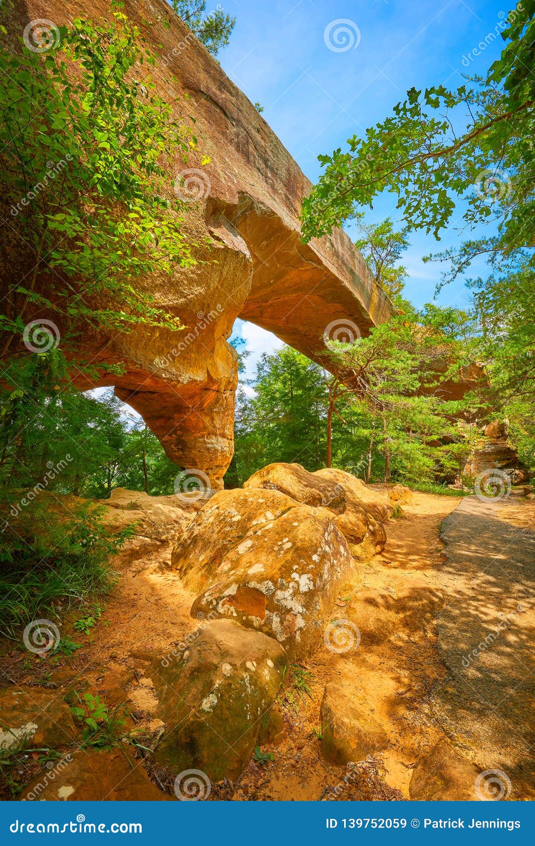 Sky Bridge Arch, Red River Gorge KY Stock Image - Image of arch ...