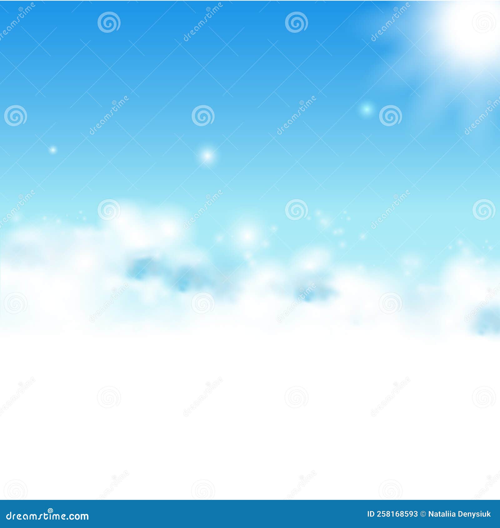 Sky Bright Blue with Clouds Vector Eps Background Stock Vector ...