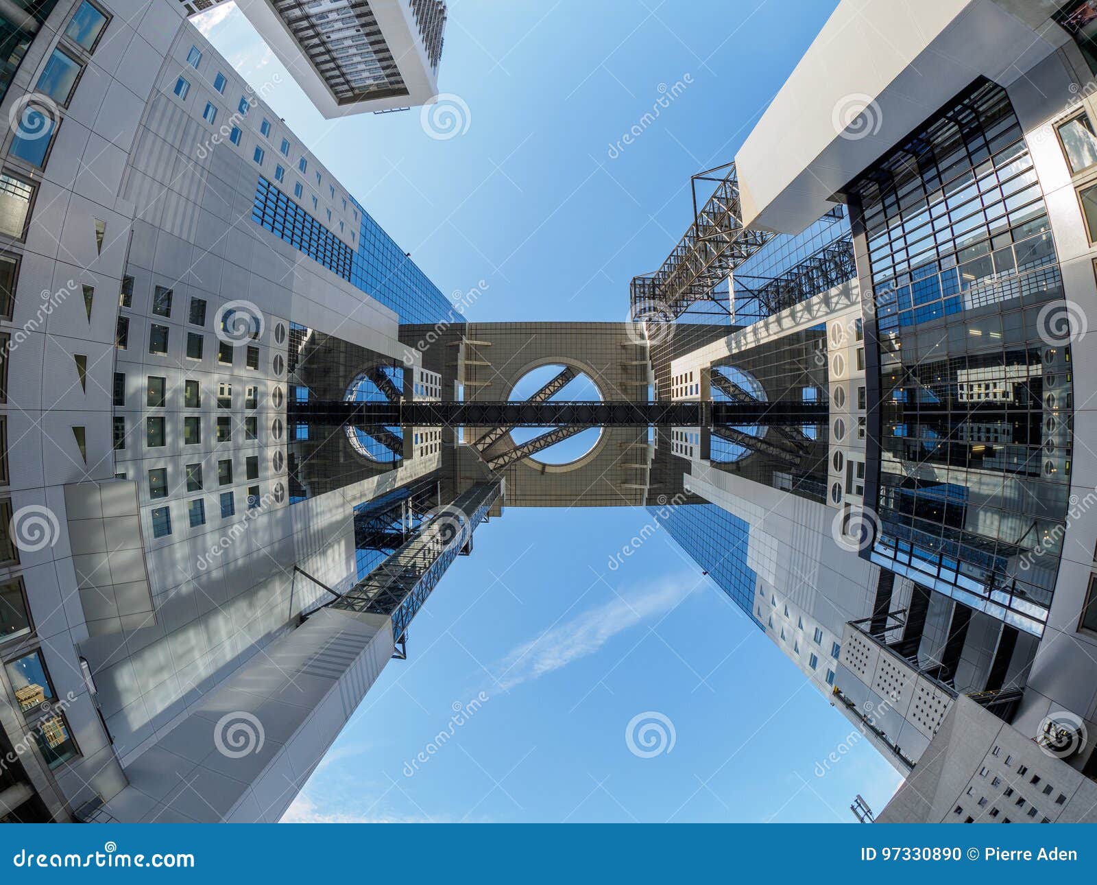 Sky Building Wide Angle Shot Stock Photo - Image of detail, kansai ...