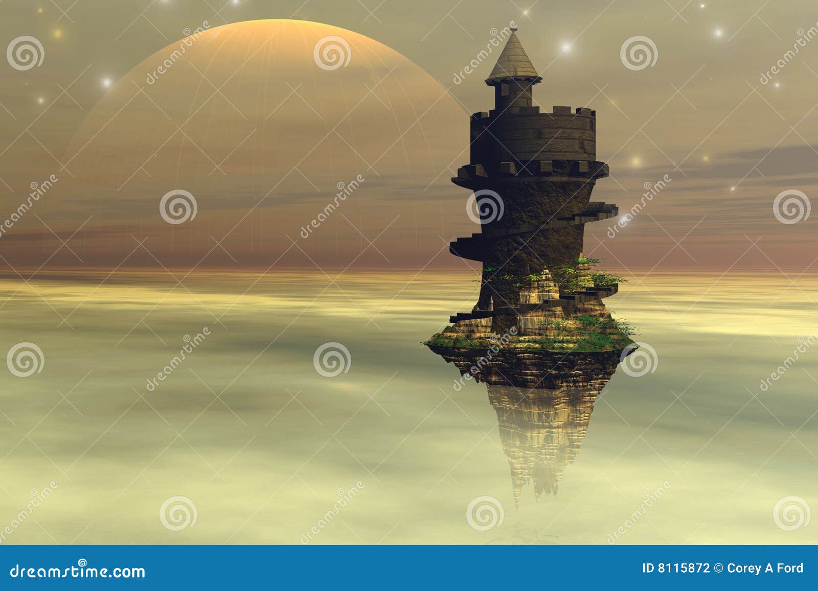 Sky Castle stock illustration. Illustration of clouds - 8115872